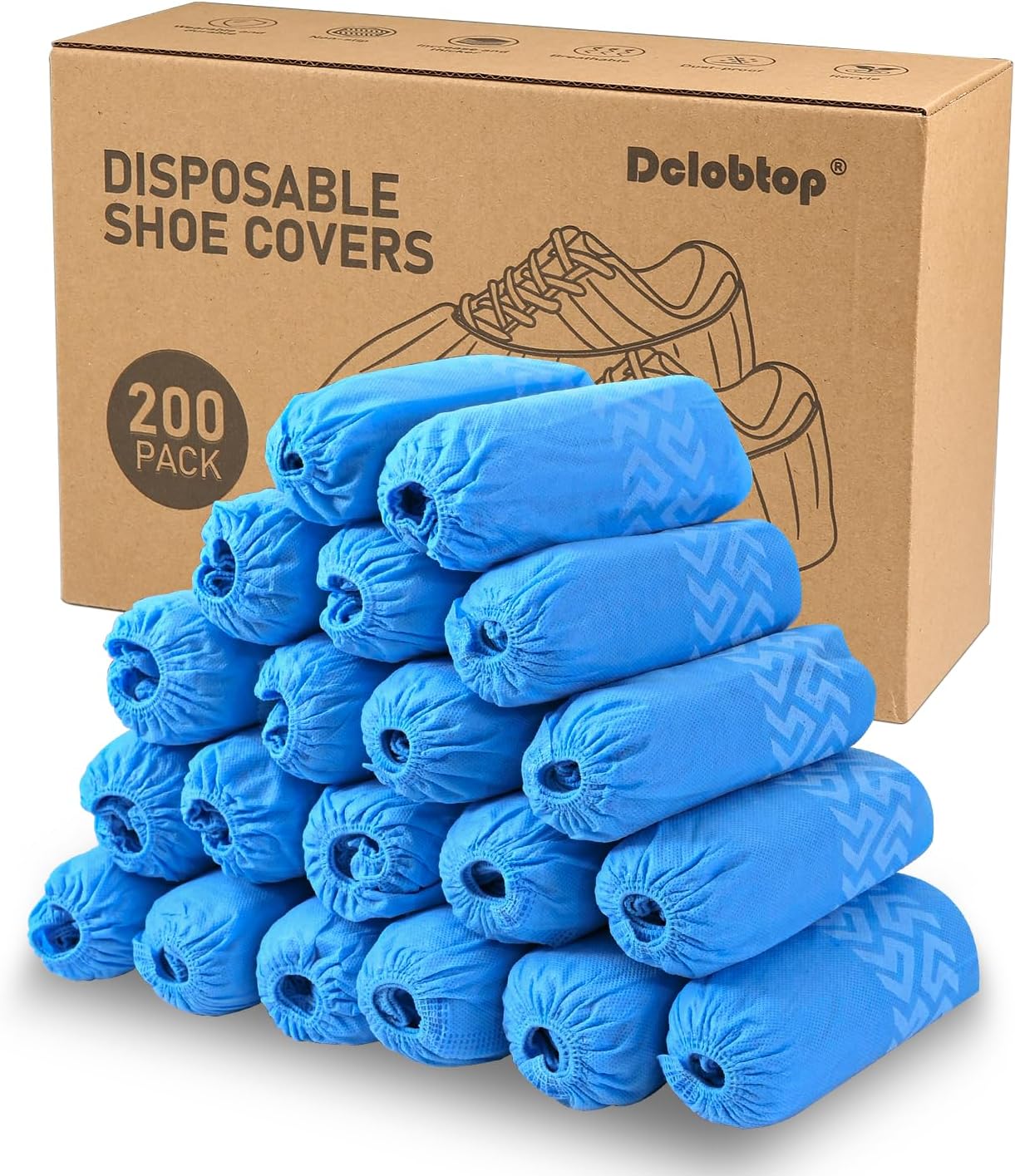 2000 PCS Disposable Shoe Covers Non Slip Booties Protectors Stretchable ...