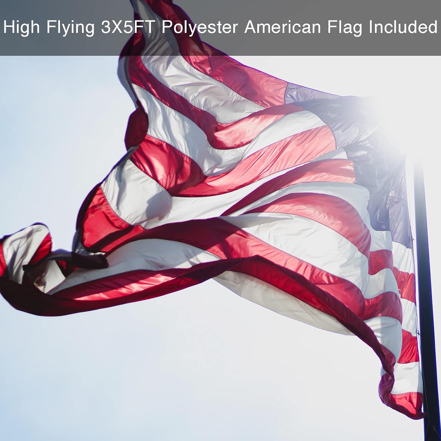 Mástiles de bandera negra para exteriores en el suelo, poste de bandera ...