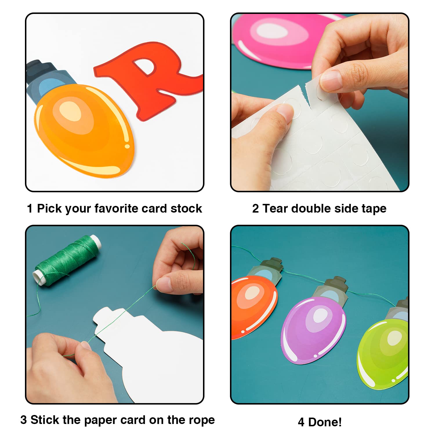 Snapklik.com : Christmas Light Banner Bulletin Board Set - 105Pcs ...