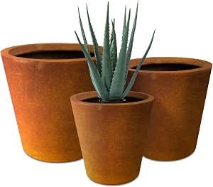 Amazon.com : Kante 18.3", 15.3" & 12.4" D Cylindrical Iron Oxide Finish ...
