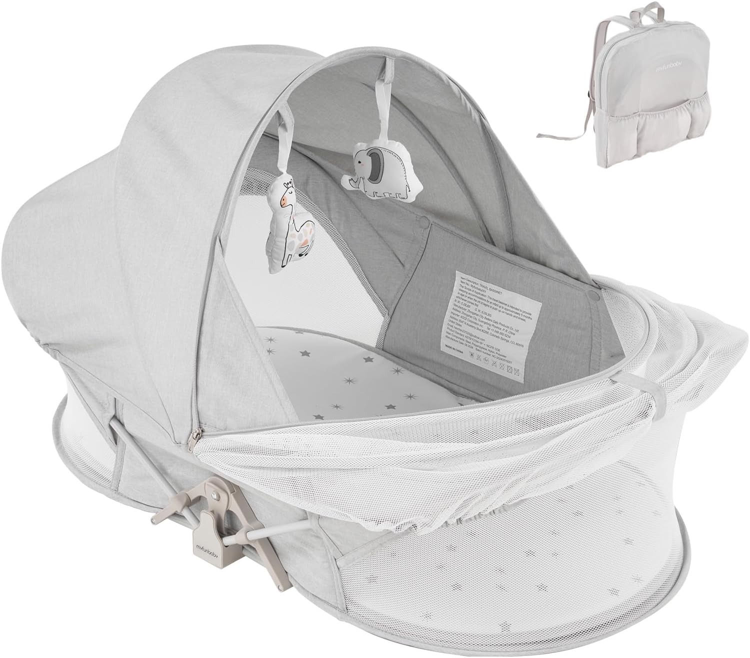 Amazon.com: Portable Baby Bassinet Travel Baby Bed included Carry ...