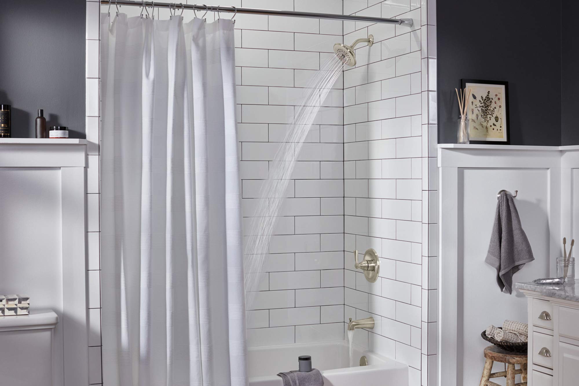 Snapklik.com : Peerless PTT14465-BN Elmhurst Shower Trim Kit Tub & Shower