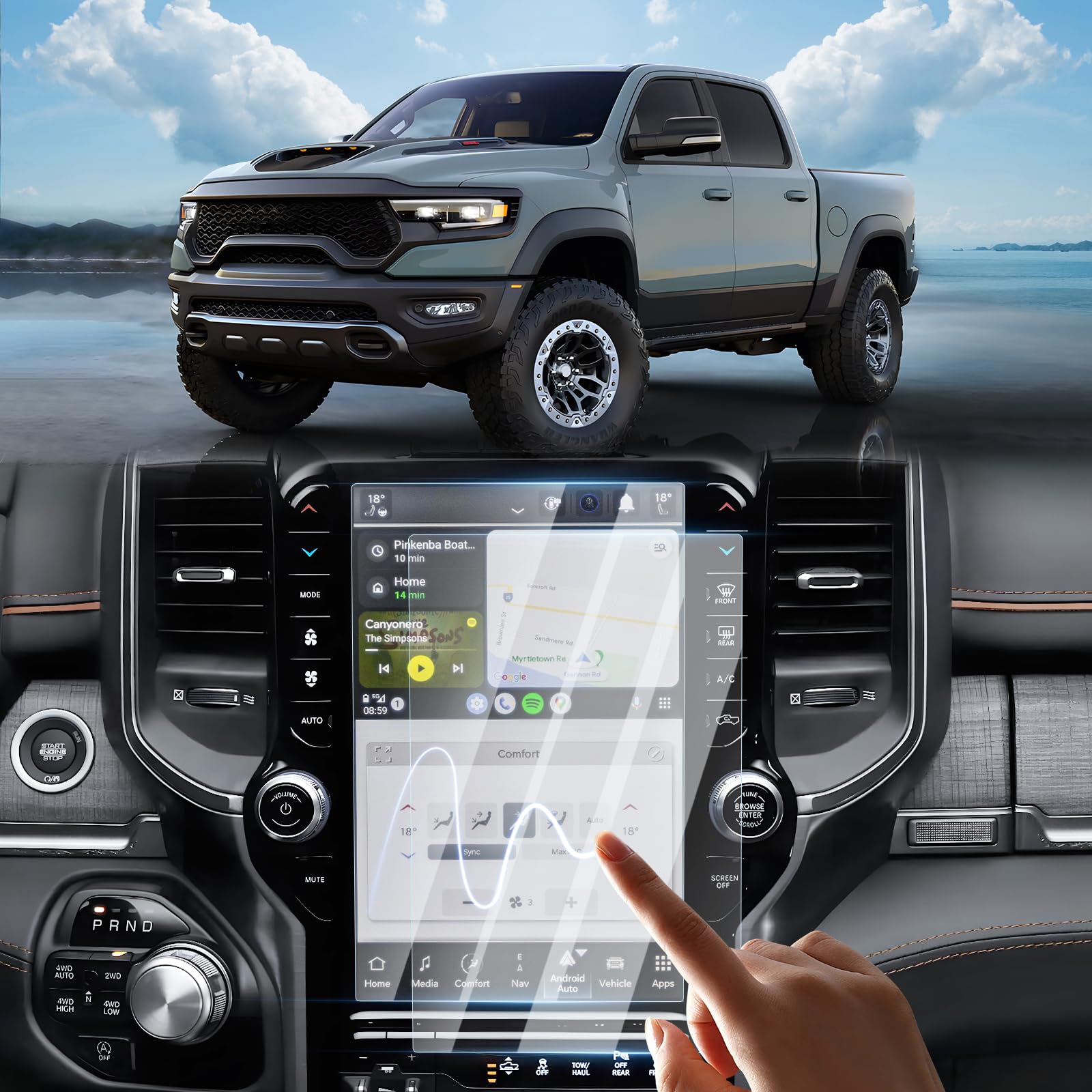 Amazon.com: Sunsdrew 2PCS Ram Screen Protector for 2019-2024 Dodge RAM ...