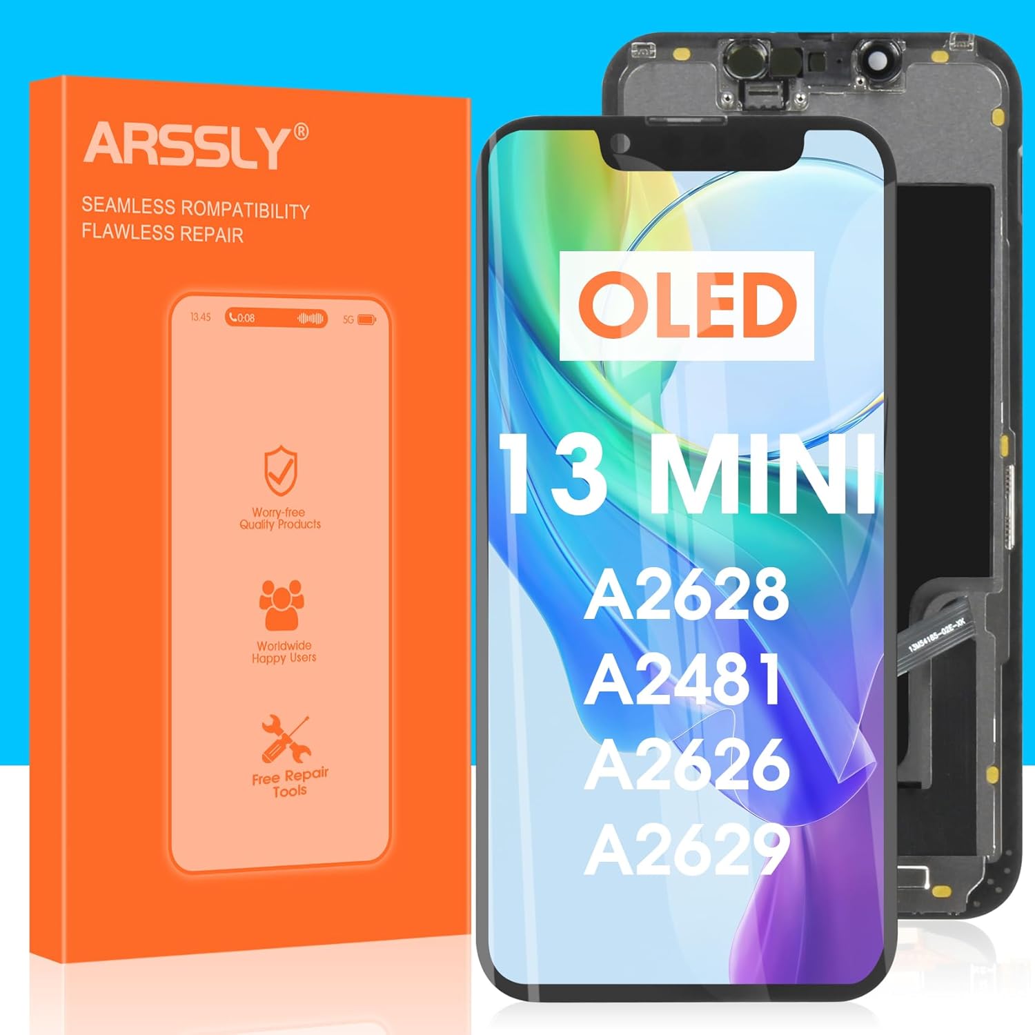 Amazon.com: OLED Screen Replacement for iPhone 13 Mini,LCD Display ...