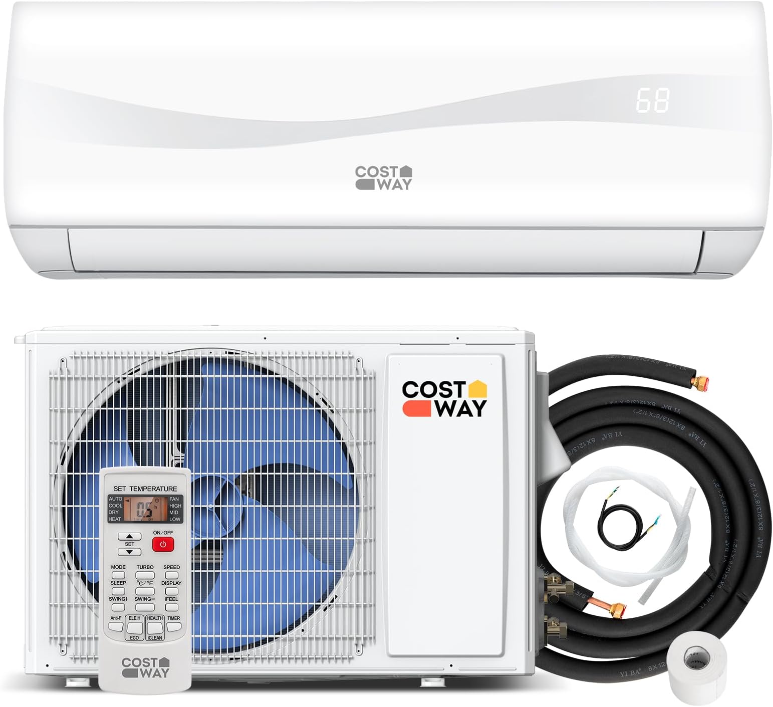 Amazon.com: 12000 Btu Air-Con Ductless Mini Split Air Conditioner Heat ...