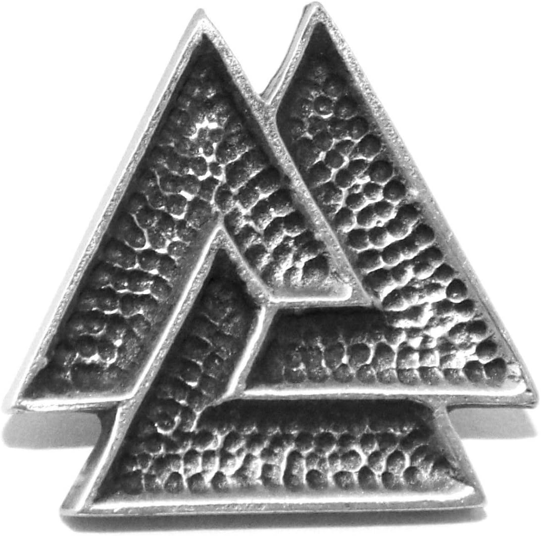 Odin's Valknot (Valknut) Viking Pin Badge Pewter Brooch (Made in the UK ...