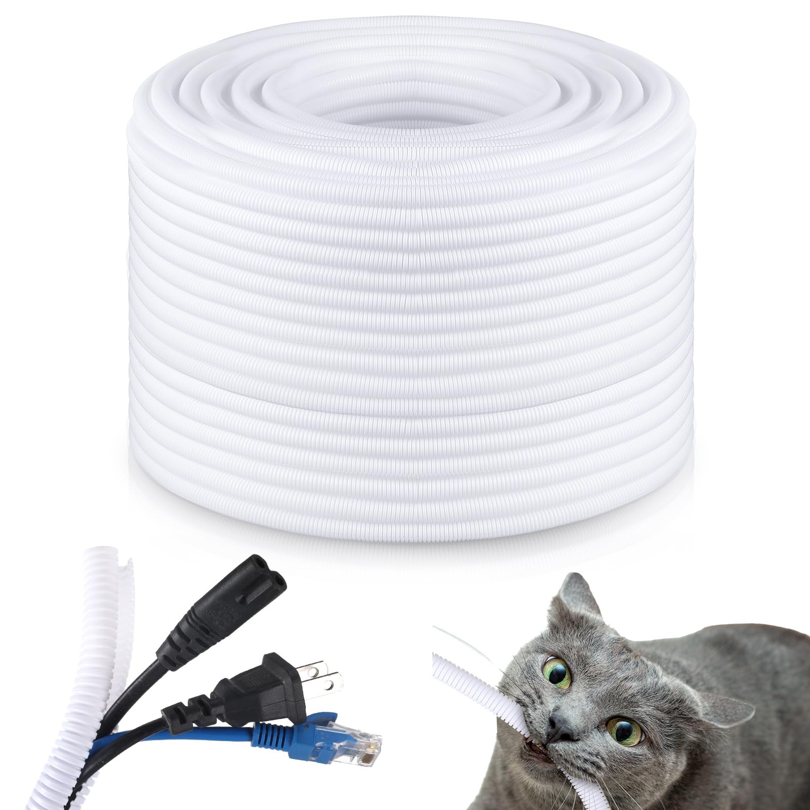 Amazon.com: Kanayu Split Flame Retardant Wire Loom High Temperature ...