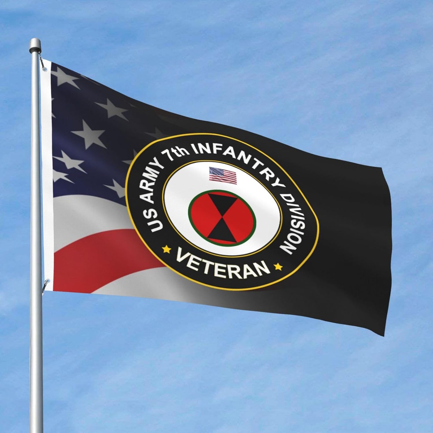 Amazon.com : US Army 7th Infantry Division Veteran Premium 2x3FT Flag ...