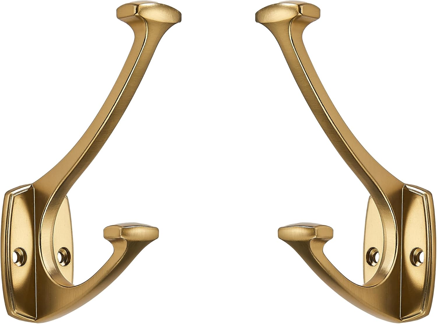 Amazon.com: ZAUYX 2 Pack Champagne Brozne Hooks Decorative Heavy Duty ...