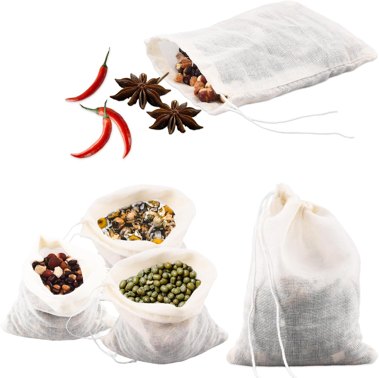 Amazon.com: 30 Pcs Spice Bags for Cooking, 3.86x3.15 Inch Reusable ...