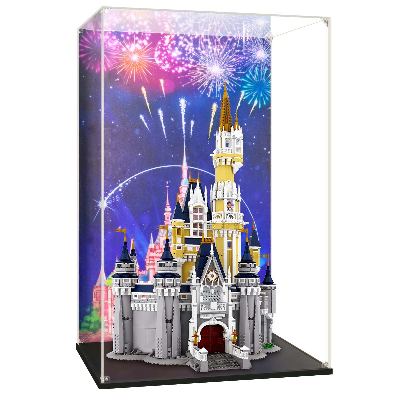 LANSCOERY Clear Acrylic Display Case, Assemble Display Stand with ...