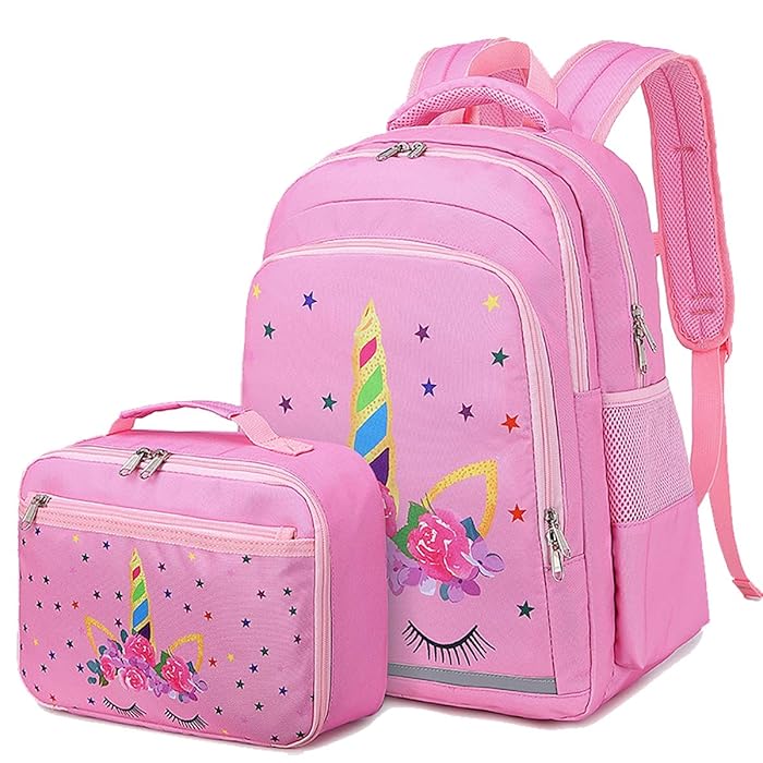 Buy CAMTOP Backpack for Kids Girls School Backpack with Lunch Box ...