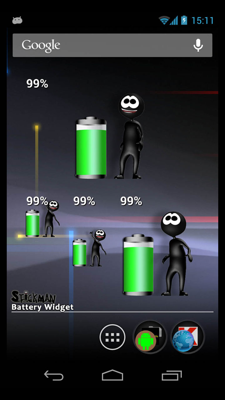 Stickman Battery Widget (Free) - App on Amazon Appstore