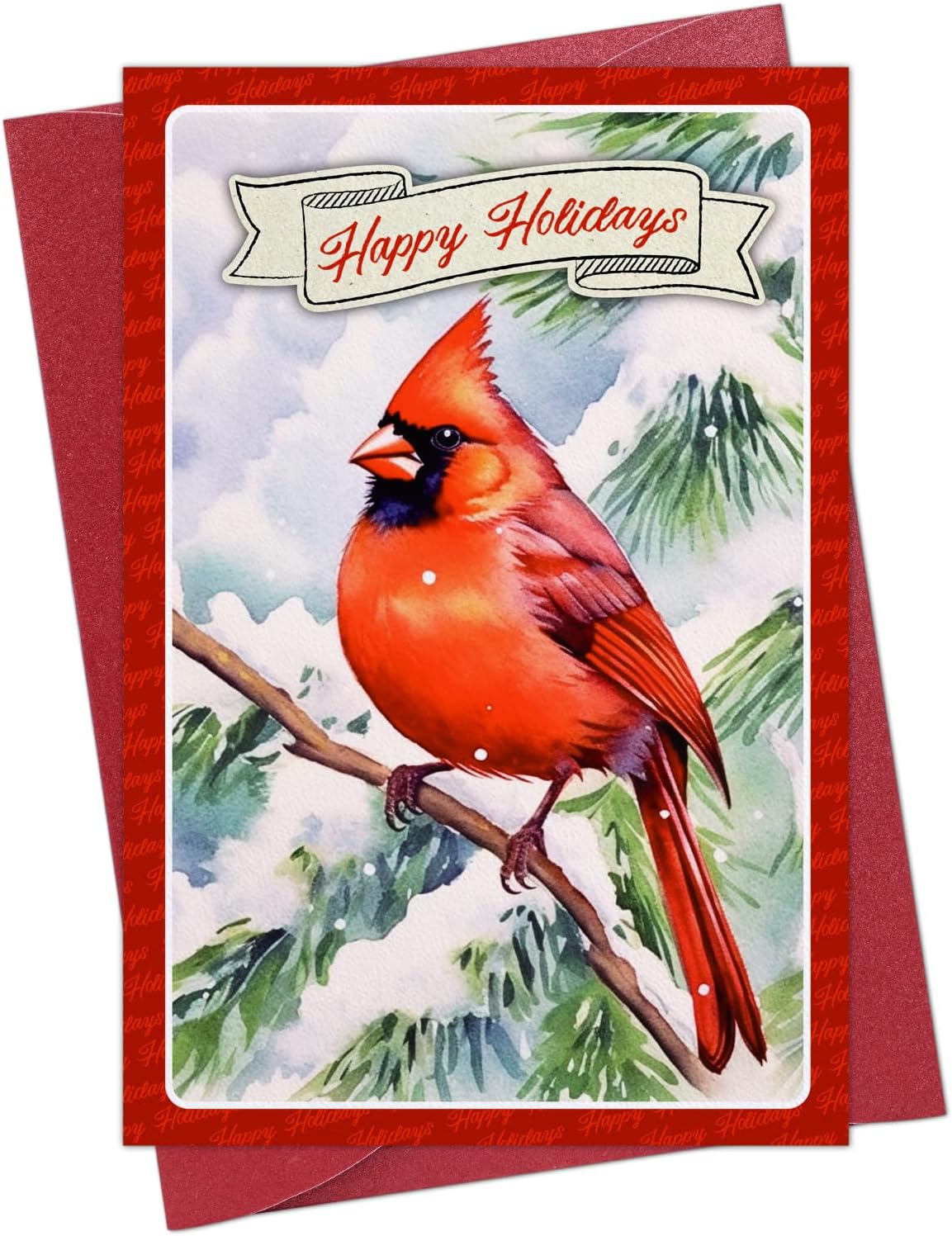 Amazon.com : D4DREAM Cardinal Christmas Cards Red Cardinal Greeting ...