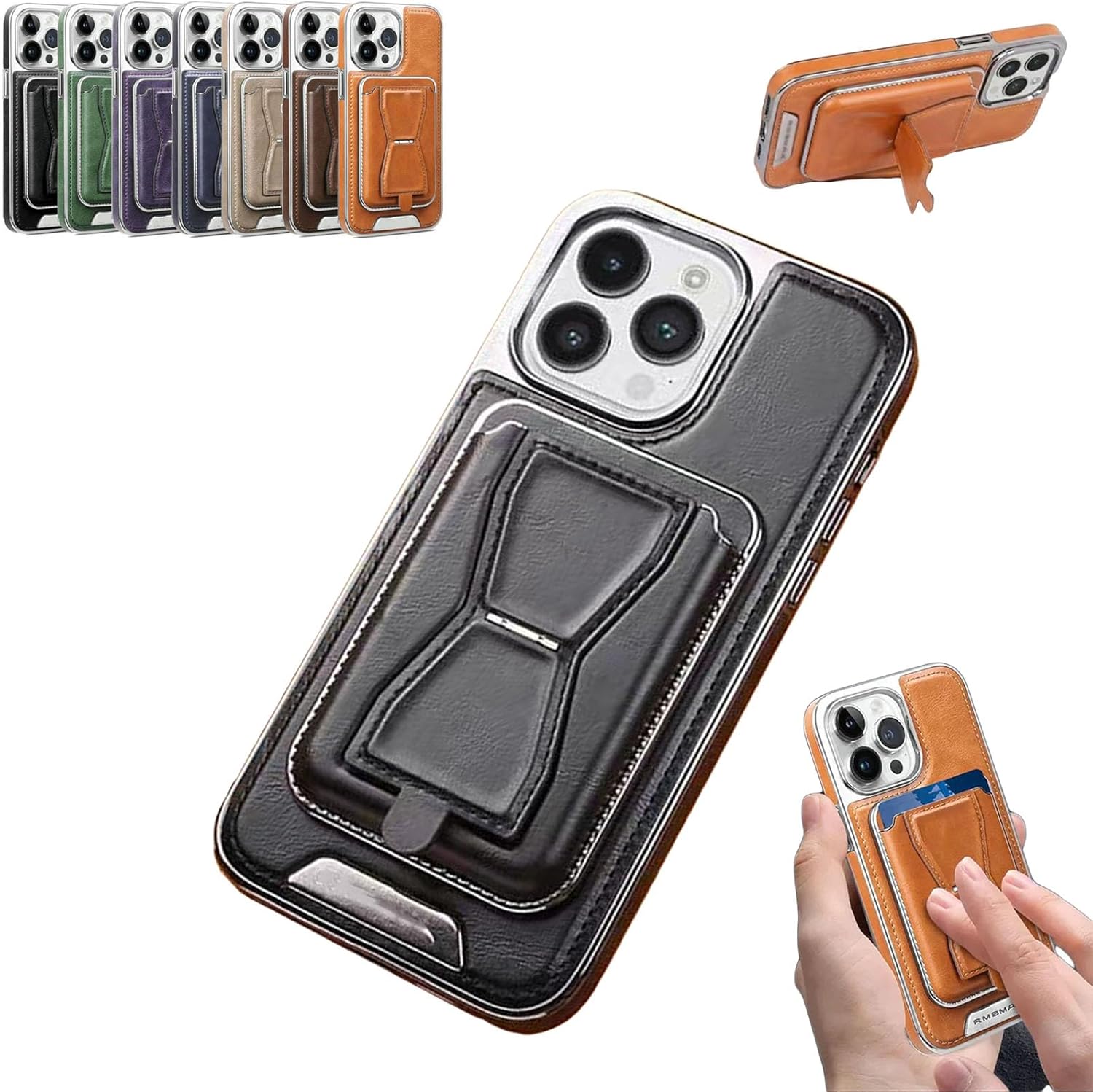 Amazon.com: Hanlaien Luxurious Leather Magnetic Phone Case, Luxury ...