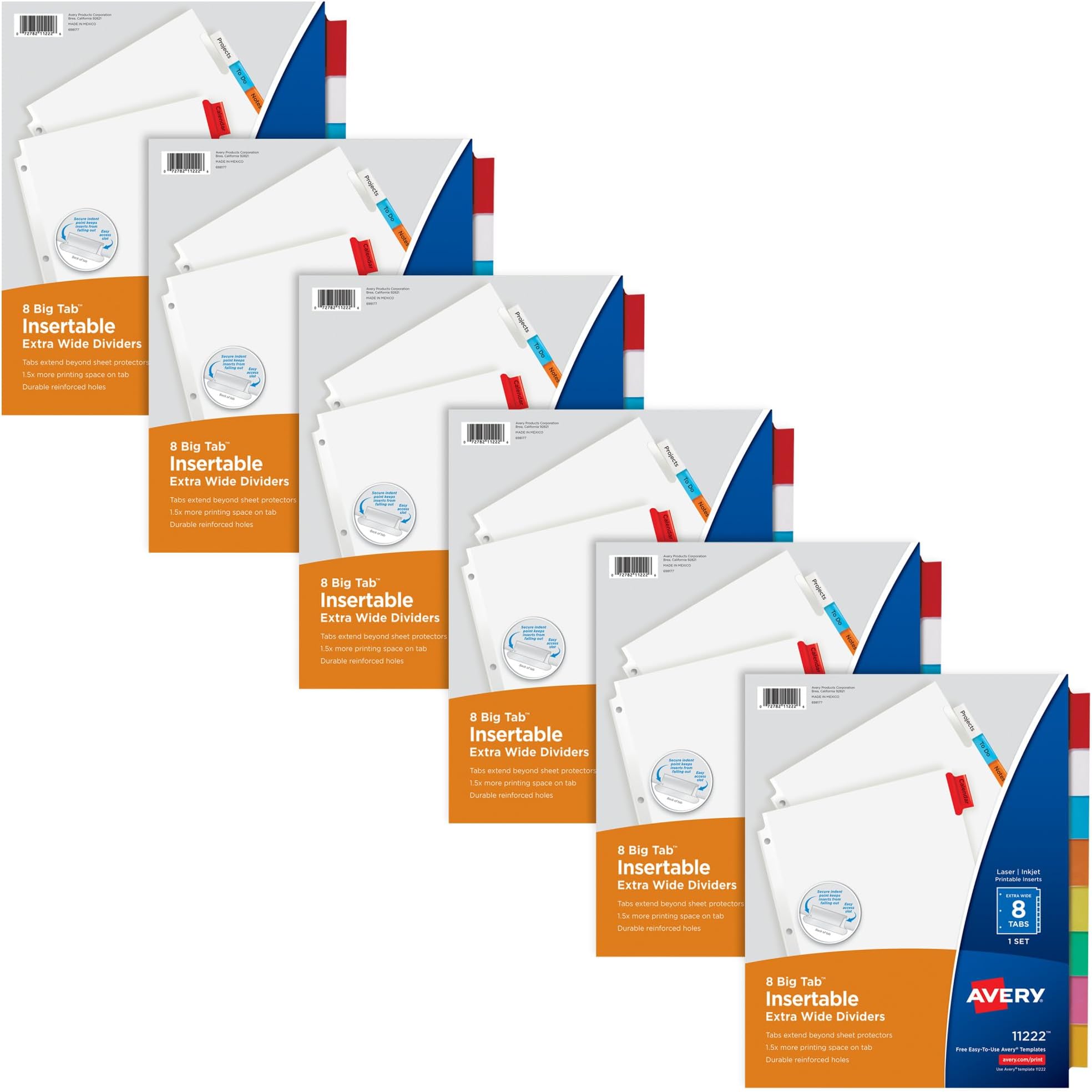 Big Tab Extra-Wide White Insertable Dividers - Clear Rein : Amazon.ca ...