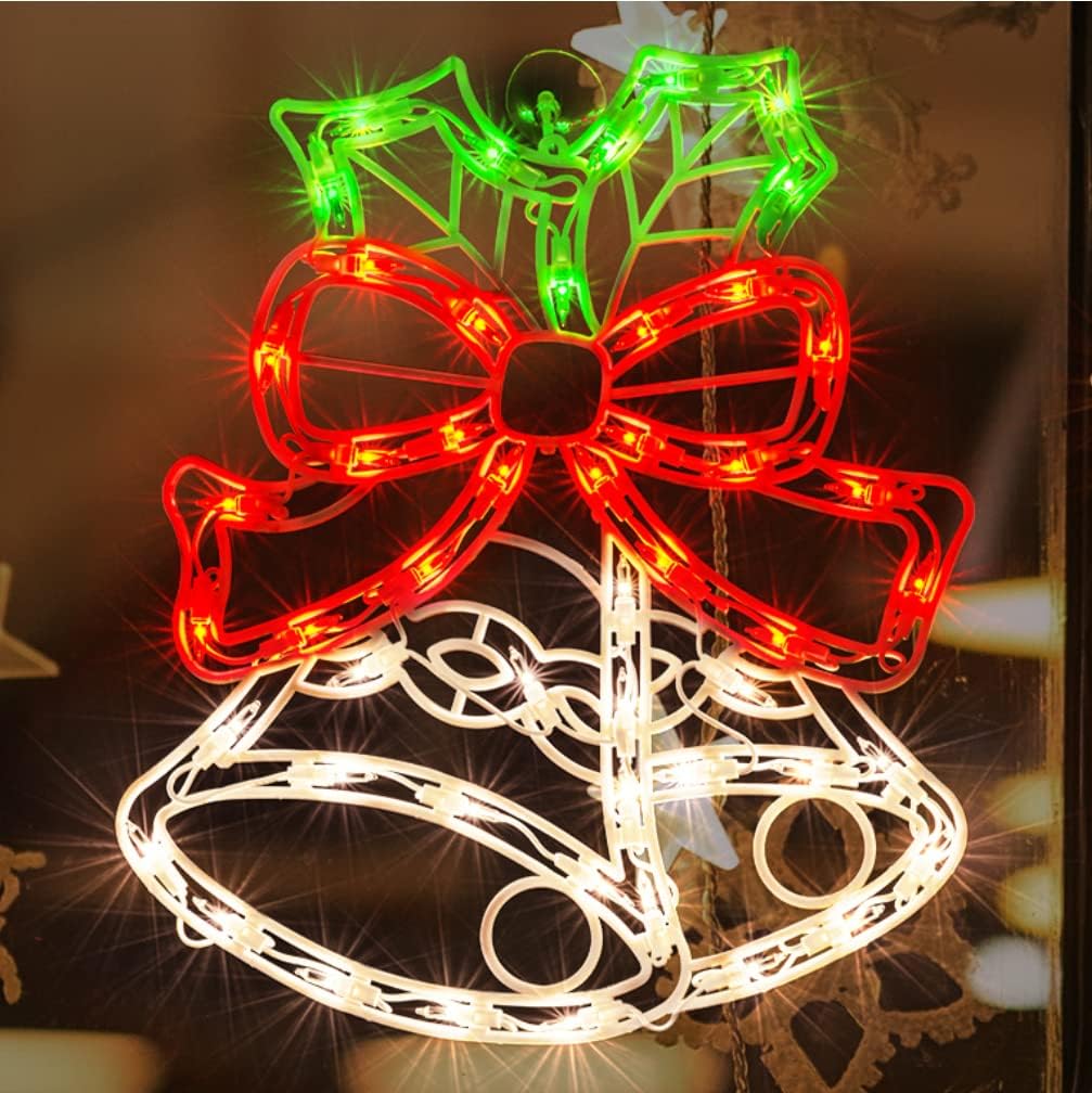 LAMPHOME Lighted Bells Christmas Window Silhouette Decoration ...