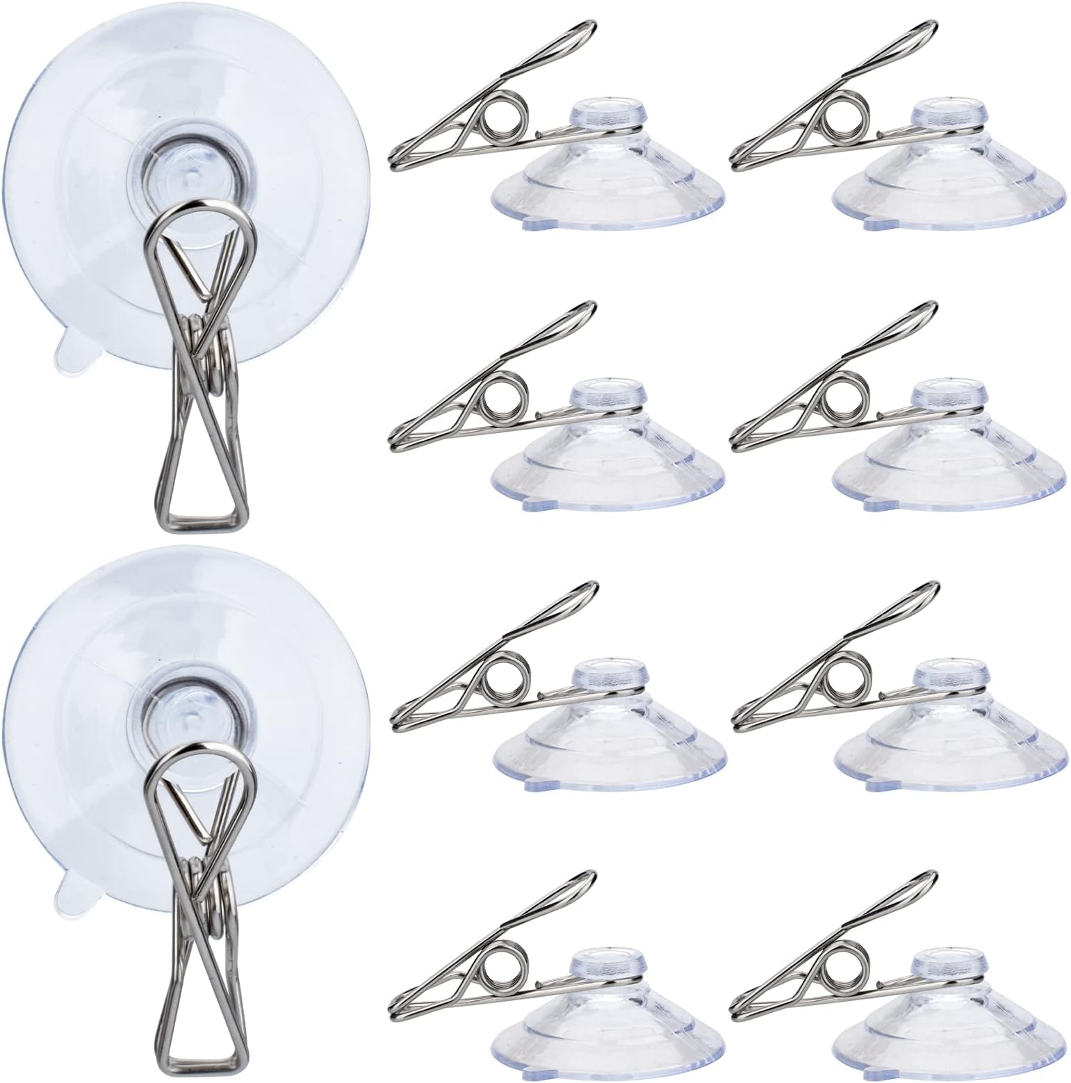 Amazon.com: Patelai 16 Pieces Suction Cup Clips Plastic Round Suction ...