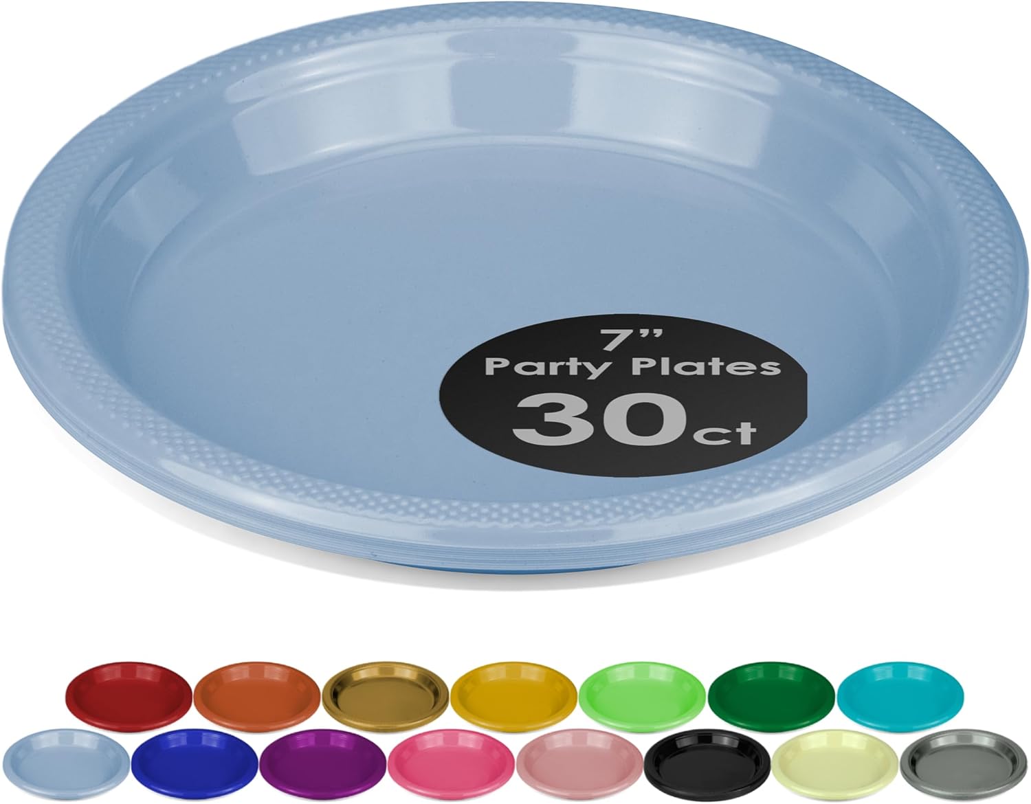 Amazon.com: DecorRack 30 Small Plastic Plates, 7 inch Party Plate for ...