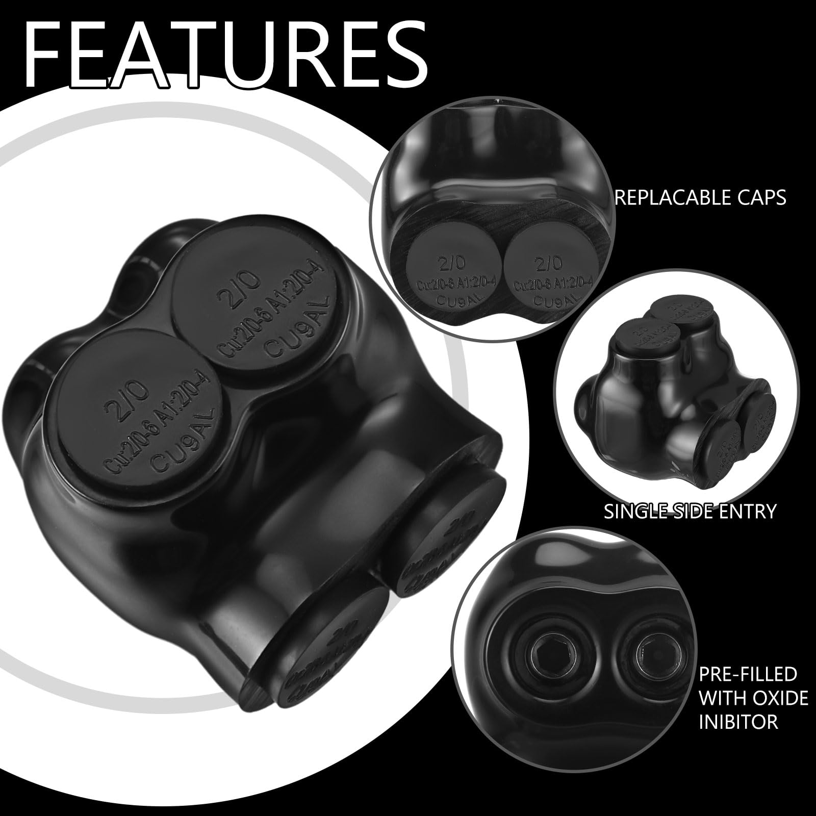 Snapklik.com : Saysurey 5 Pcs Insulated Multi Cable Connectors 2 Port ...