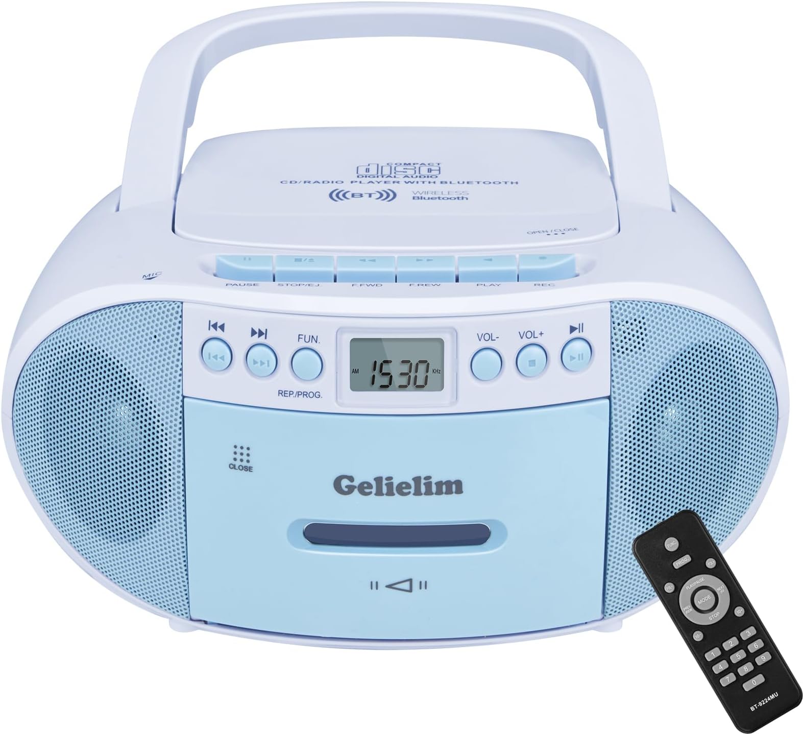 Amazon.com: Gelielim Boombox CD and Cassette Player Combo, Boom Box ...