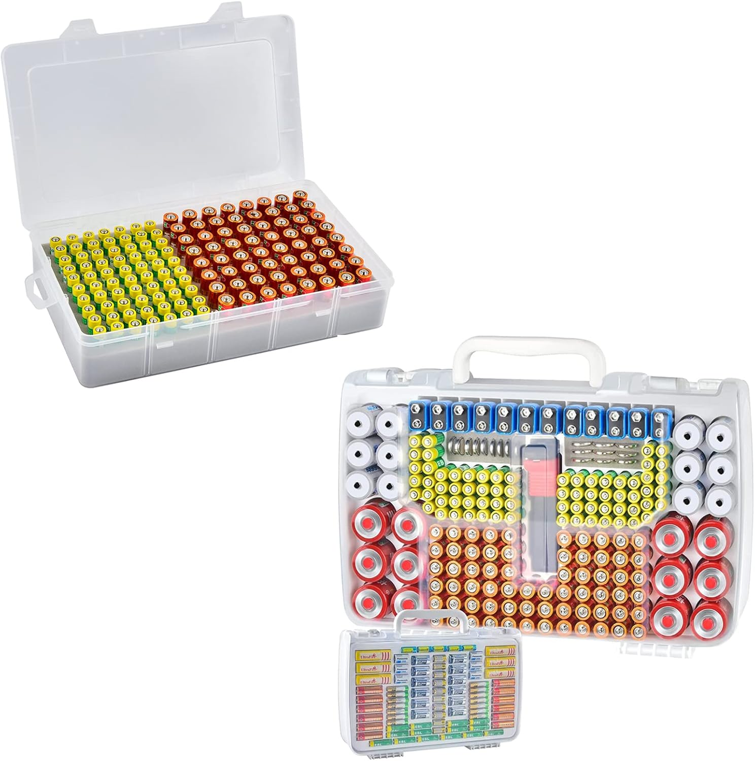 Amazon.com: Xuerdon Battery Organizer Storage Holder Case with Double ...