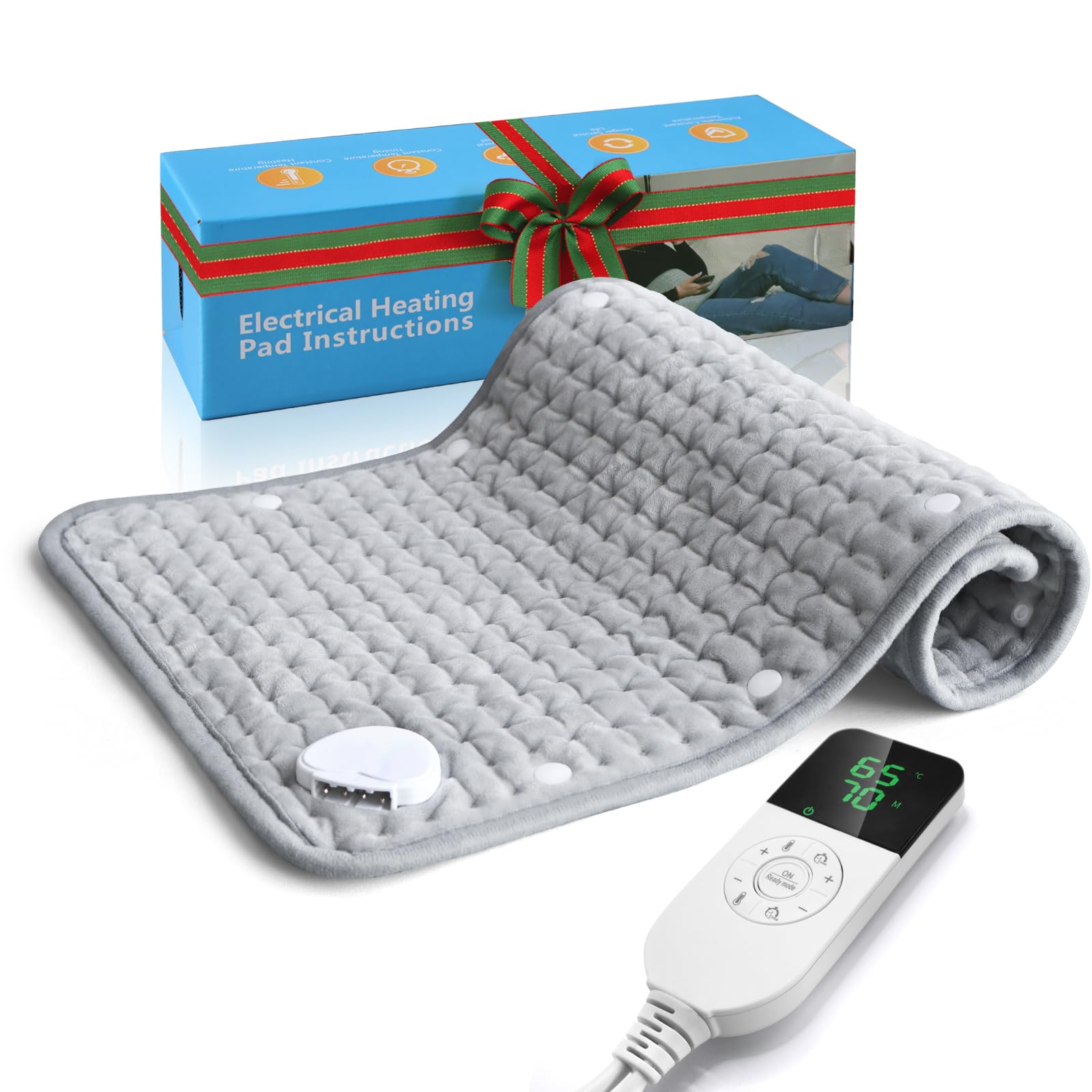 Heat Pads For Back Pain Relief - Stepless Heating Levels Electric Heat ...