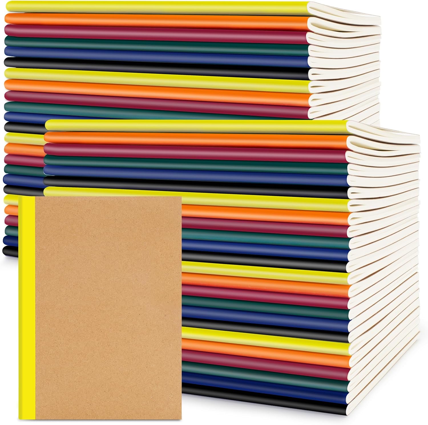 Amazon.com : BainGesk 48 Pack Kraft Cover Composition Notebooks ...