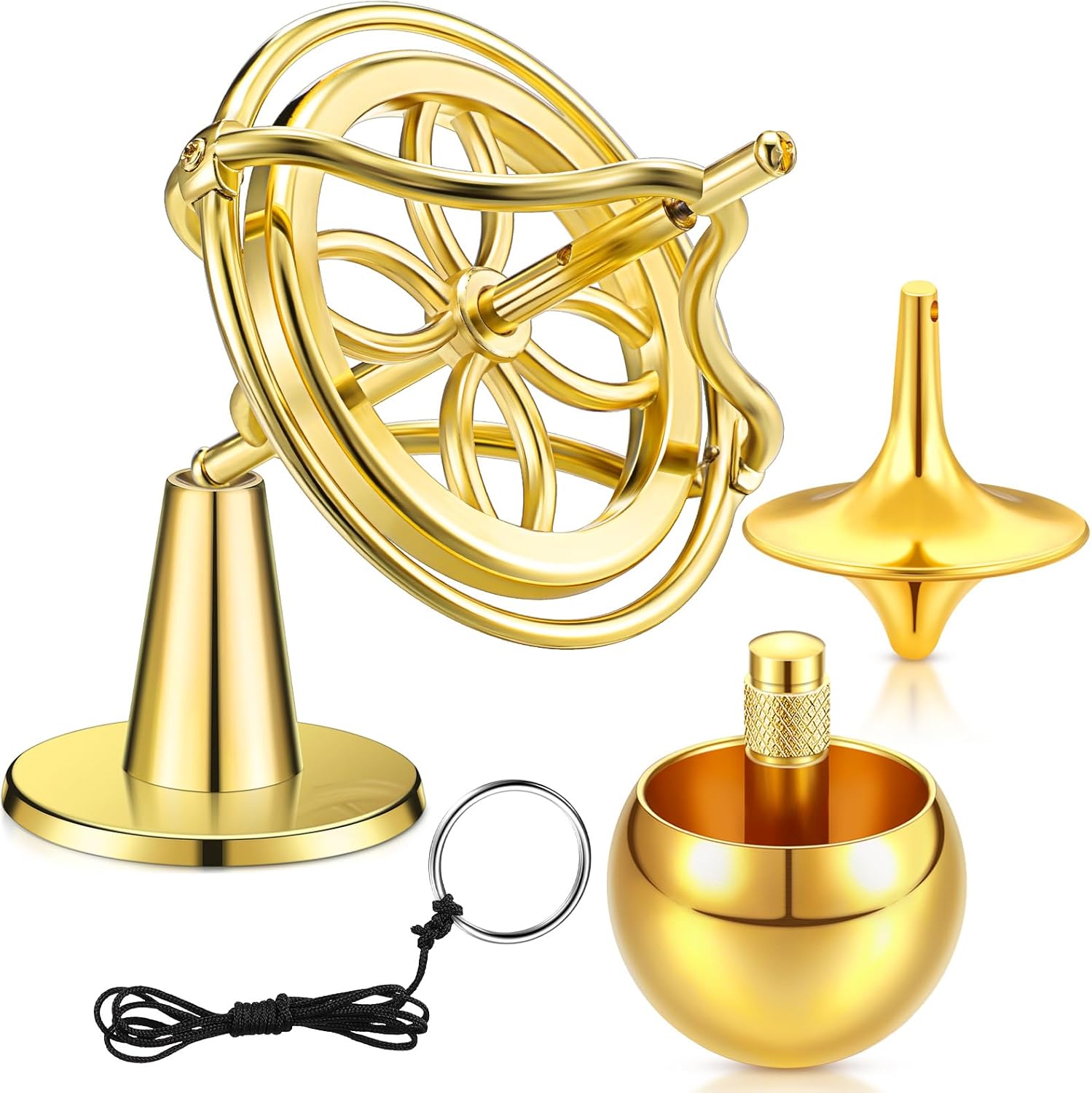 Amazon.com: Lenwen 3 Pcs Precision Gyroscope Toy Spinner Top Anti ...