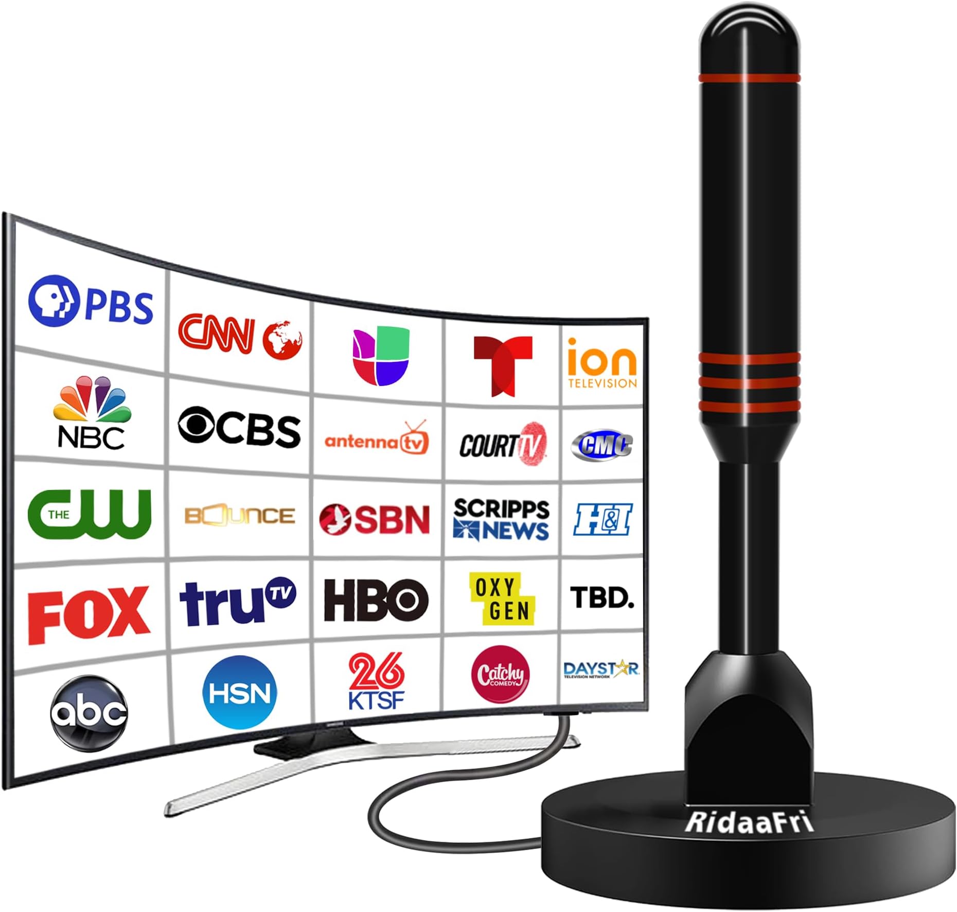 Amazon.com: Chaowei Digital TV Antenna-DVB66 Portable Indoor Outdoor TV ...