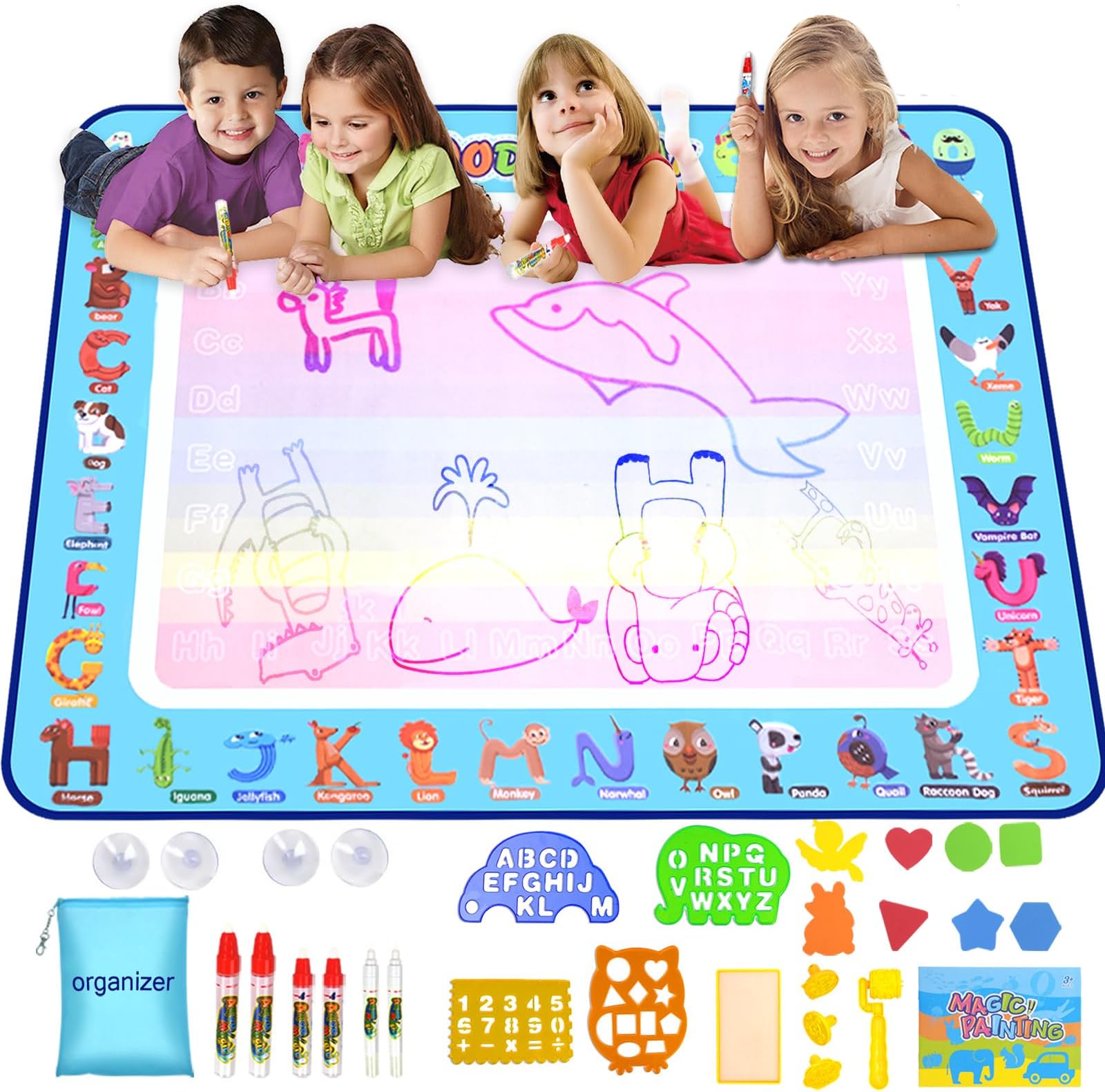Amazon.com: Doodle Mat Large Water Writing Doodle 40 x32 inch Drawing ...