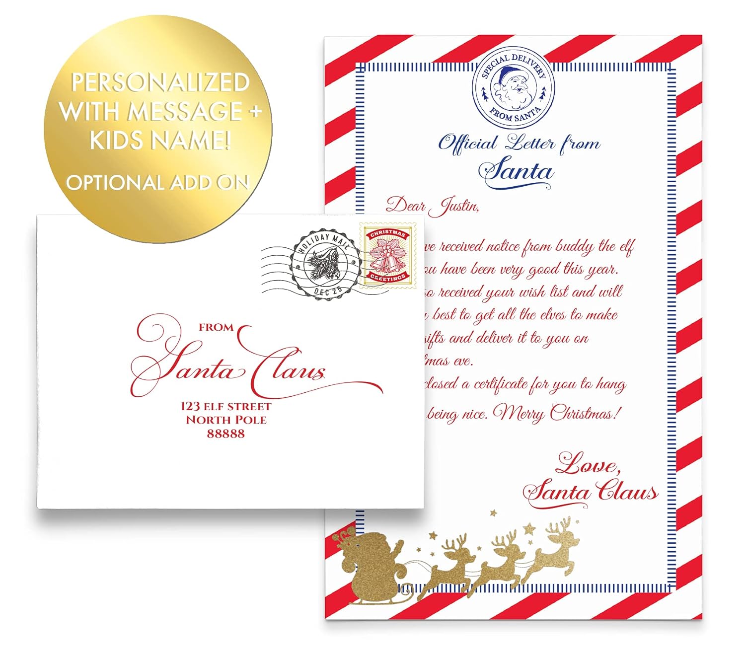 Dear Santa Letter SET OF 5 SHEETS 5 ENVELOPES, Dear Santa Letters to ...