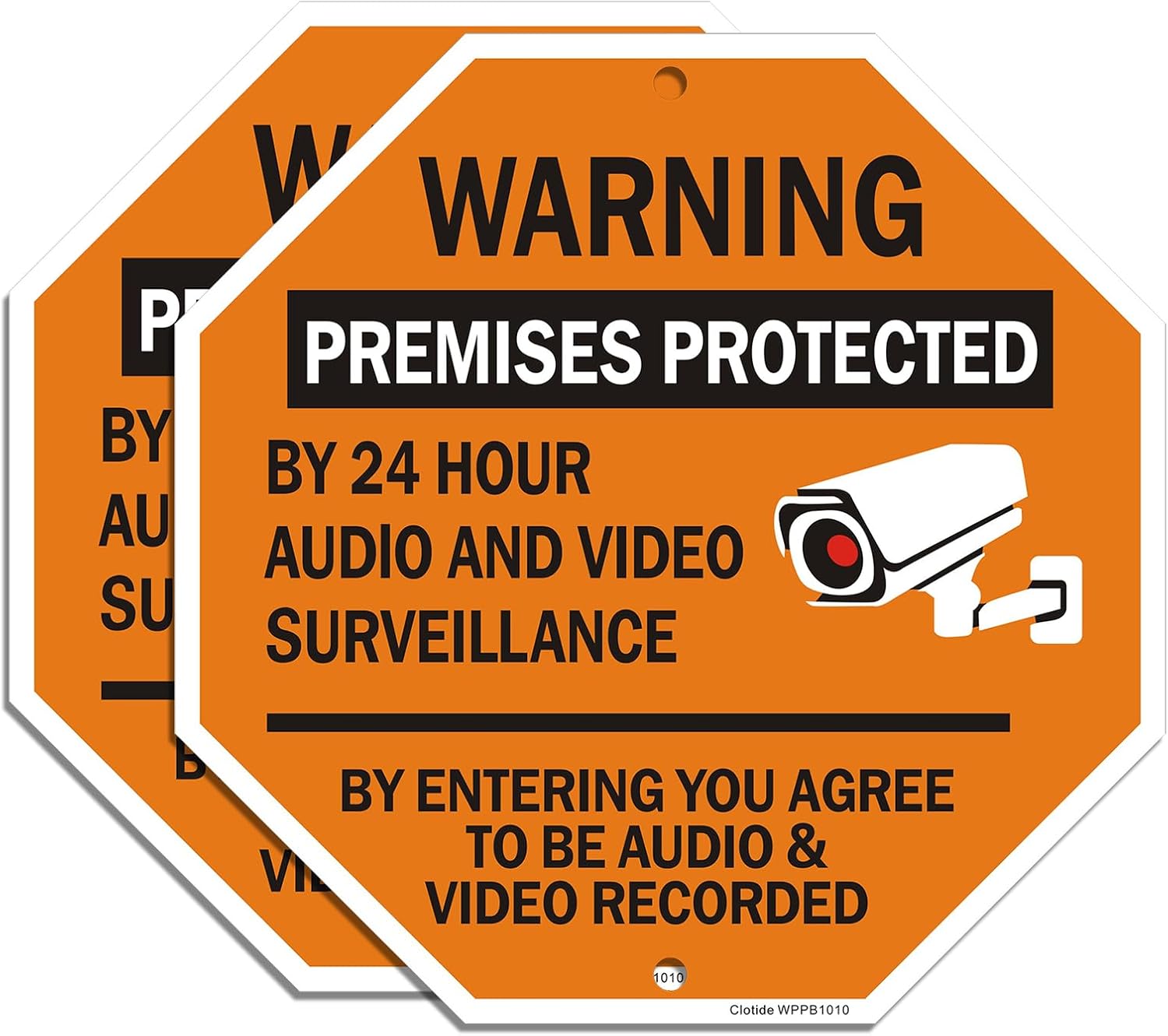 Clotide Warning Premises Protected By 24 Hour Audio And Video ...