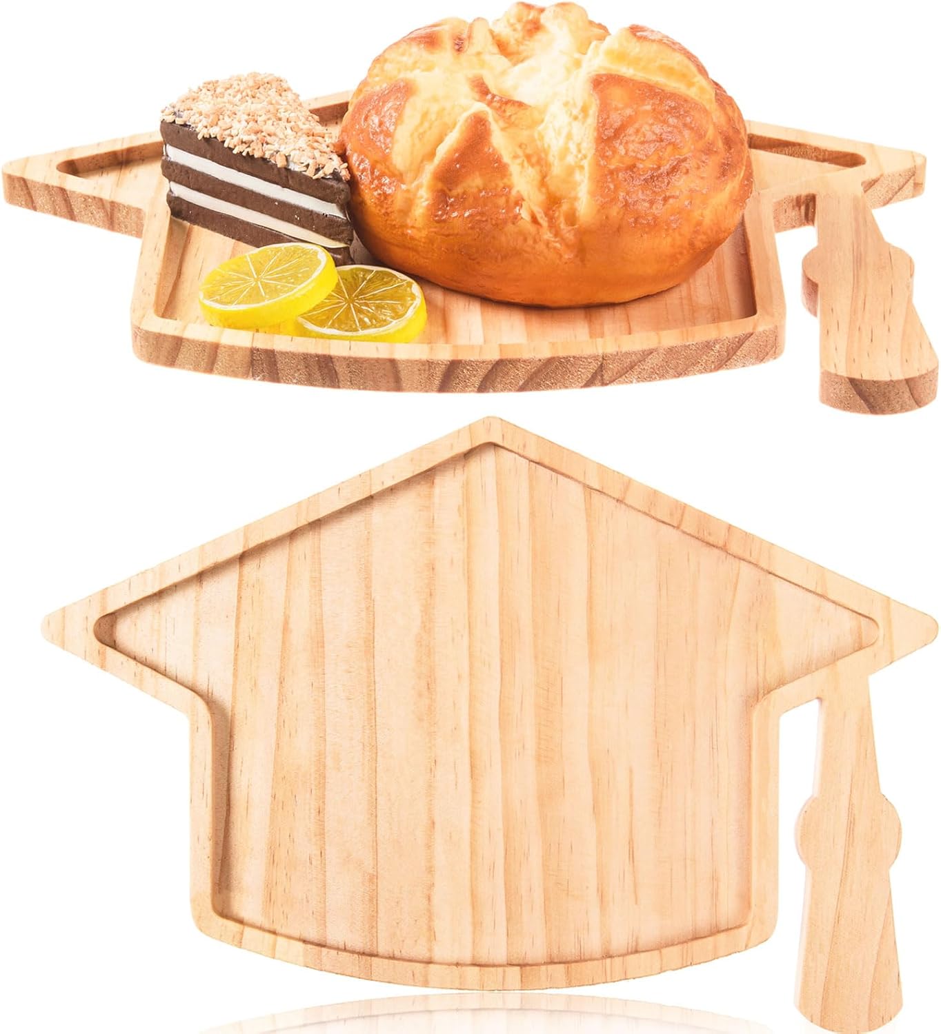 Amazon.com: FOBSME Graduation Wooden Serving Tray Graduation Cap Wooden ...
