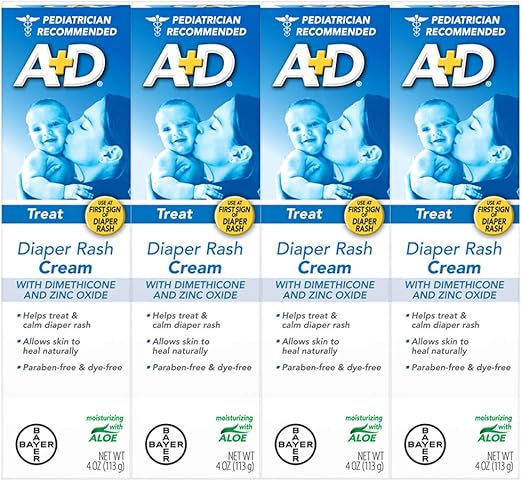 Amazon.com: A+D Zinc Oxide Diaper Rash Treatment Cream, Dimenthicone 1% ...