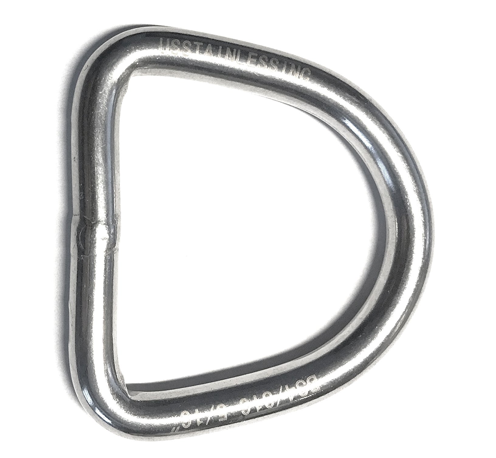 Amazon.com : US Stainless Stainless Steel 316 D Ring Welded 8mm x 50mm ...