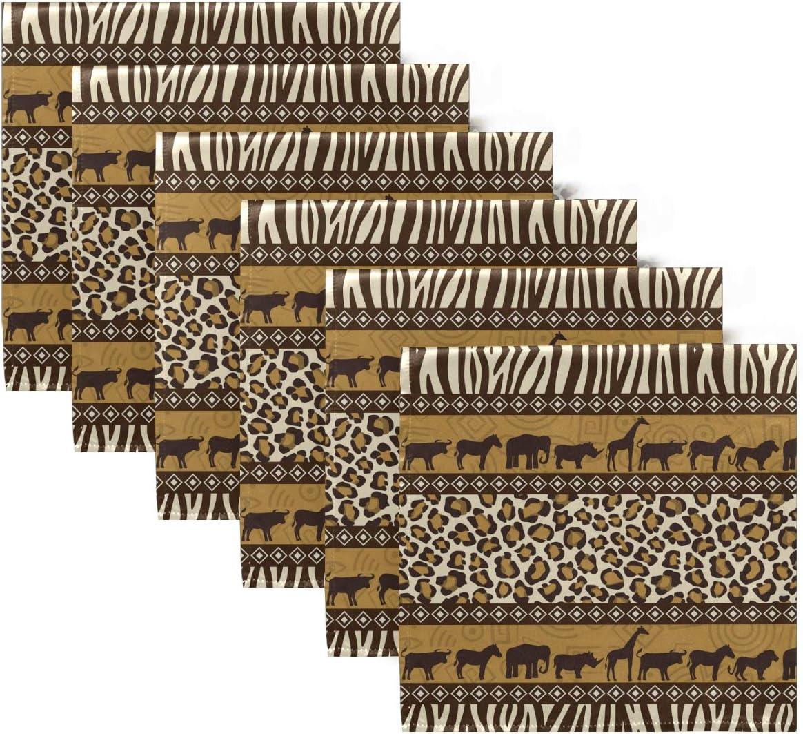 Amazon.com: Table Cloth Napkins African Women Geometric Print Set of 6 ...