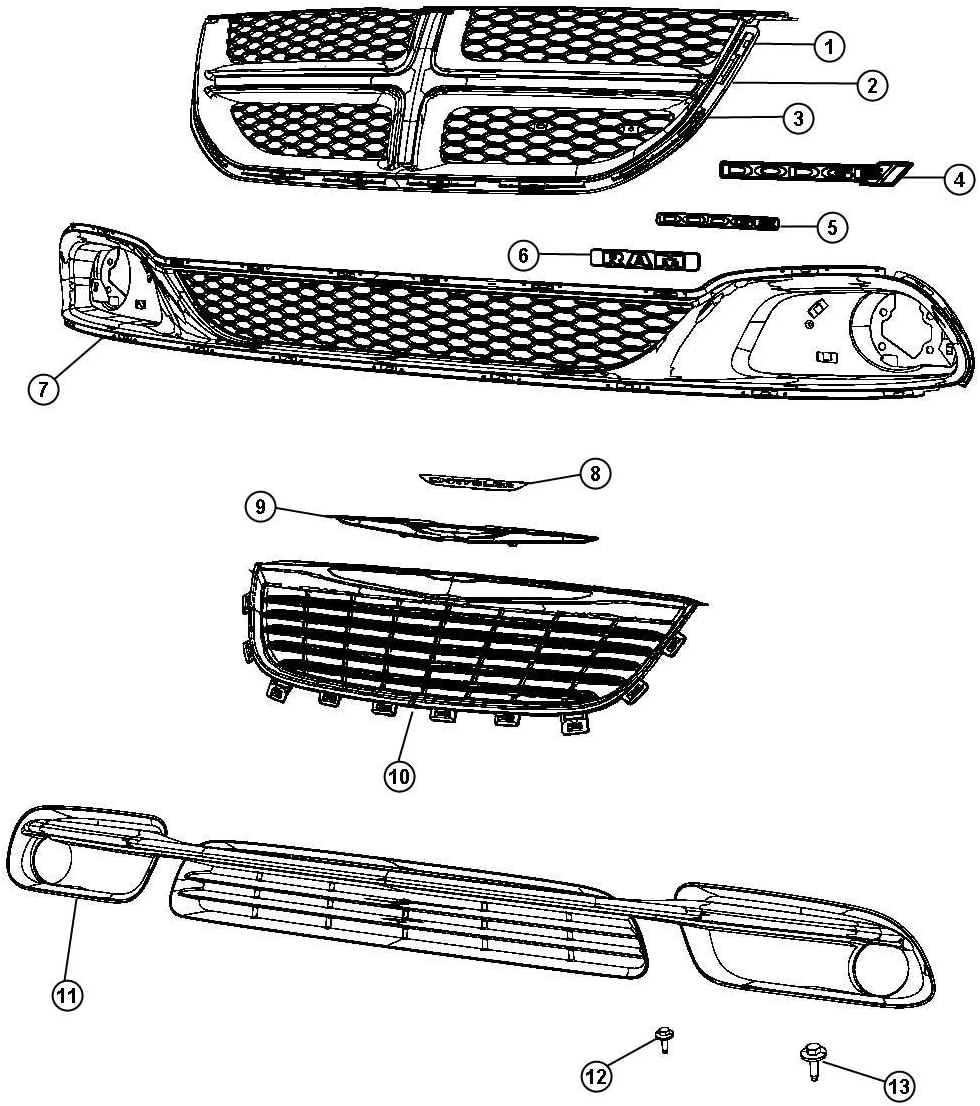 Amazon.com: Mopar Performance 68100692AB Grille : Automotive