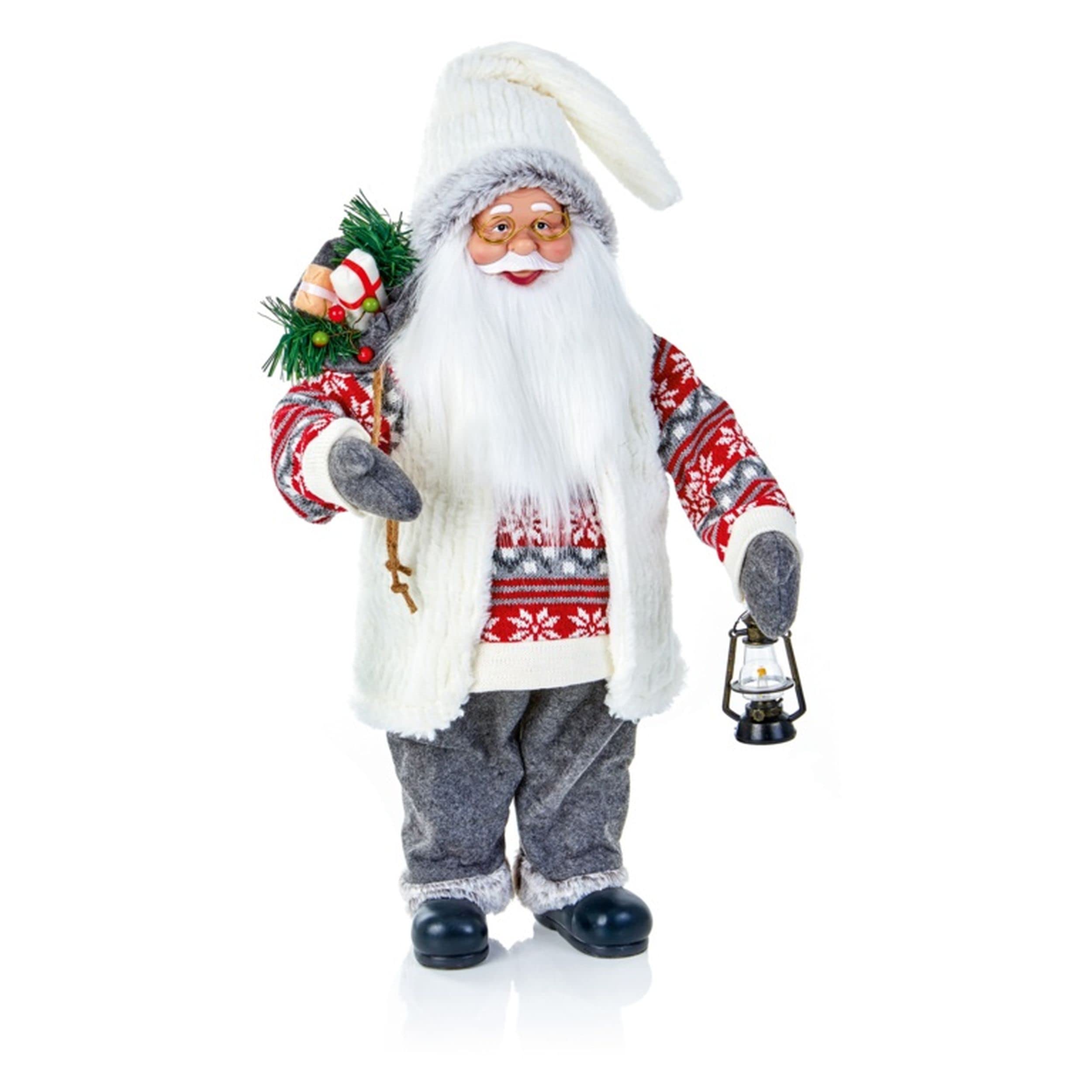Premier Nordic Santa Traditional Standing Father Christmas With Glasses ...
