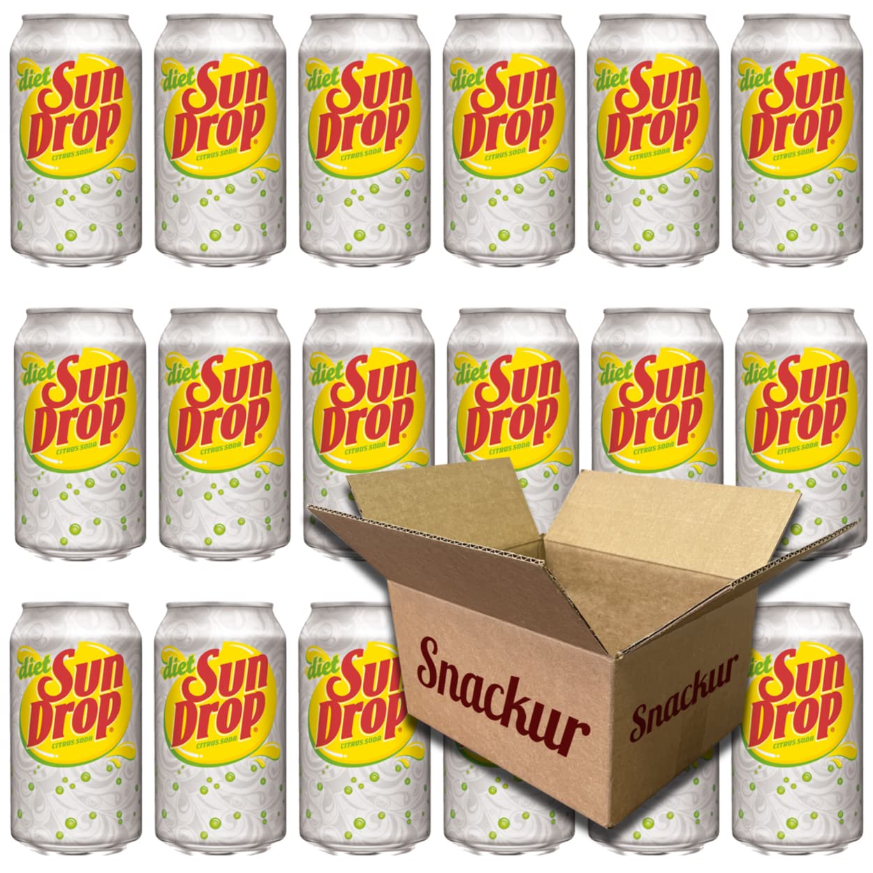 Amazon.com : Sundrop Diet Citrus Soda,12 OZ Cans,18 Pack ,In Snackur ...