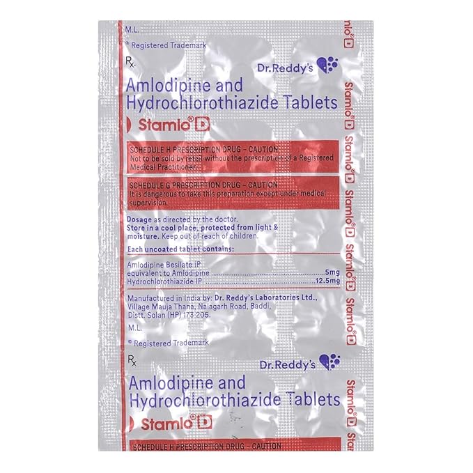Stamlo D 5mg/12.5mg- Strip of 15 Tablets : Amazon.in: Health & Personal ...