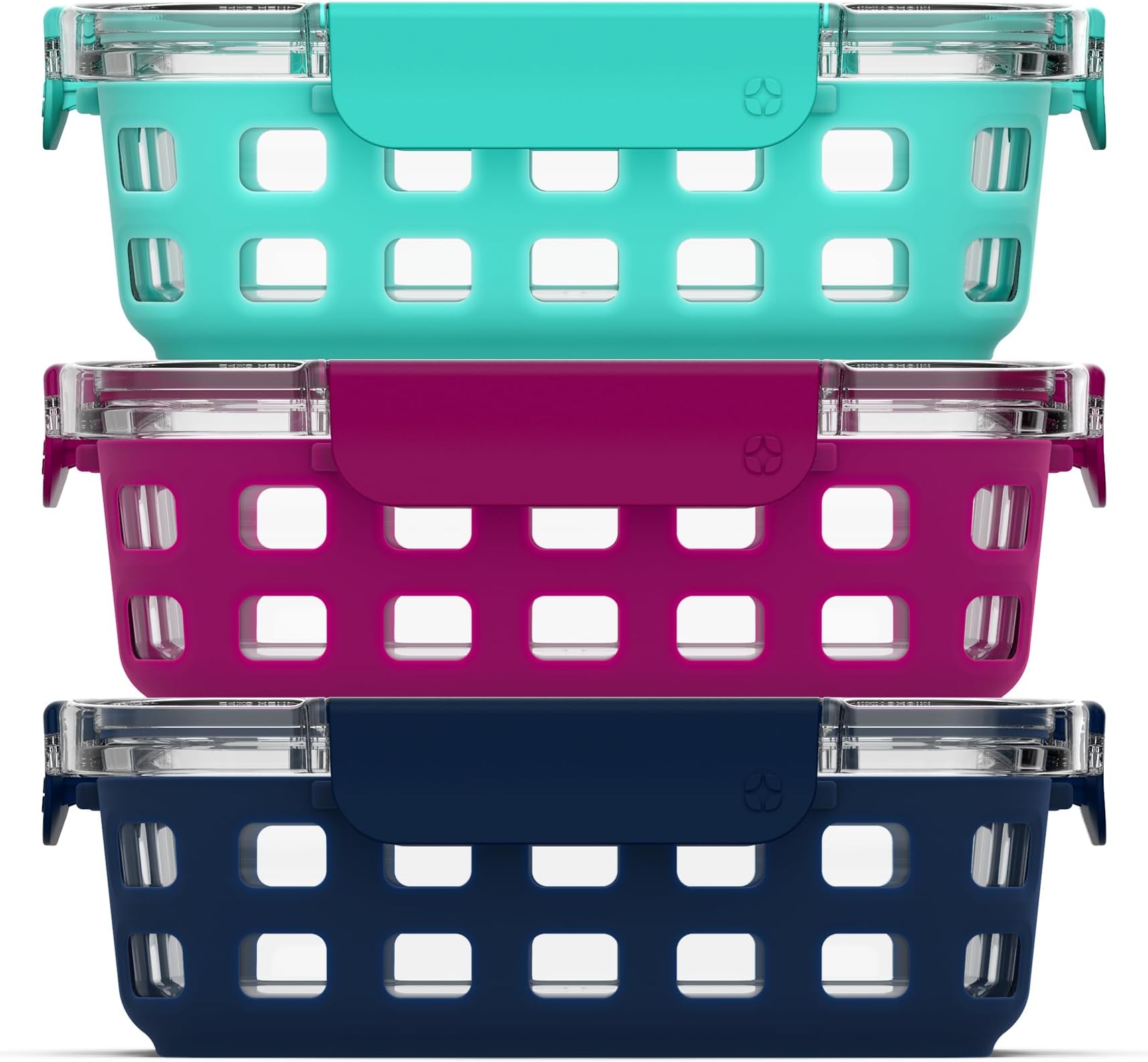 Amazon.com: VINGO Glass Food Storage Container with Silicone Sleeve and ...