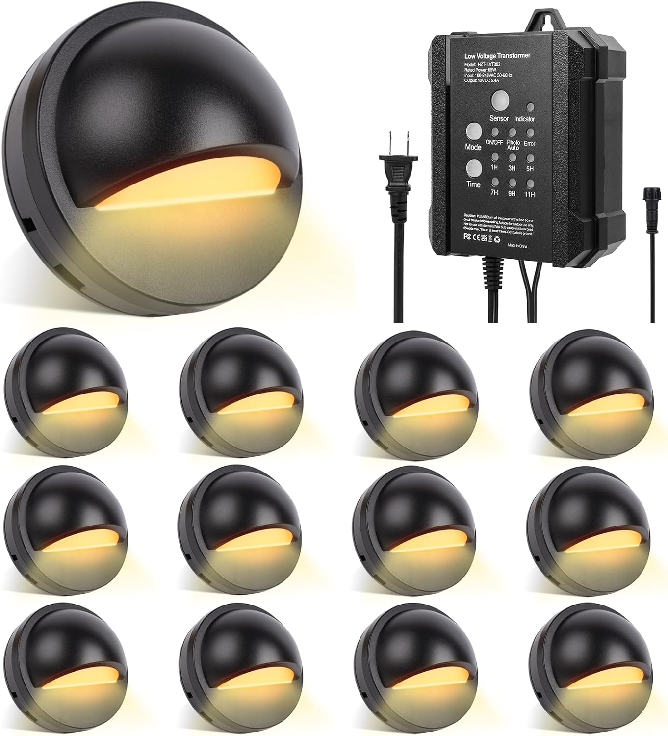 EXPREASY Low Voltage Deck Lights,12 Pack Outdoor Landscape Lighting ...