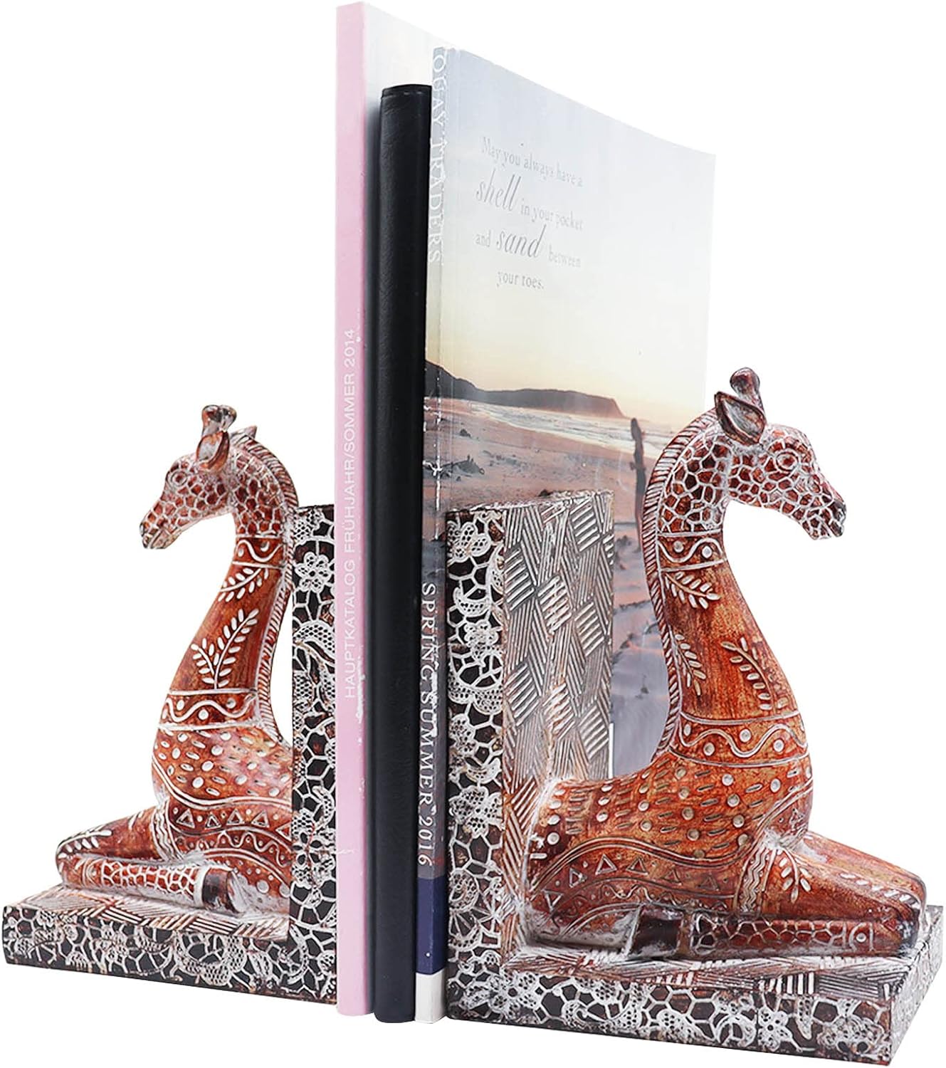 Amazon.com: Giraffe Decorative Bookend,Giraffe Statues Bookshelves ...