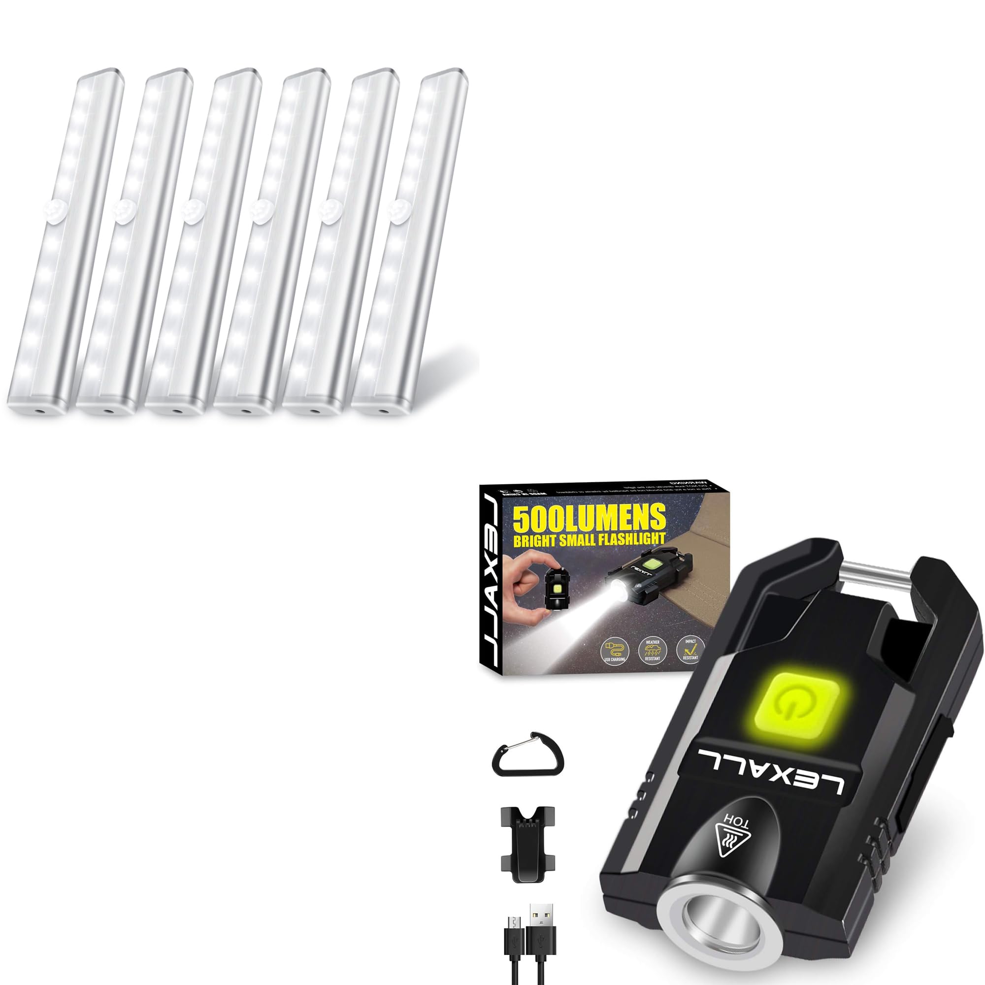 lexall 6 Pack LED Motion Sensor Lights Keychain Flashlight - Amazon.com