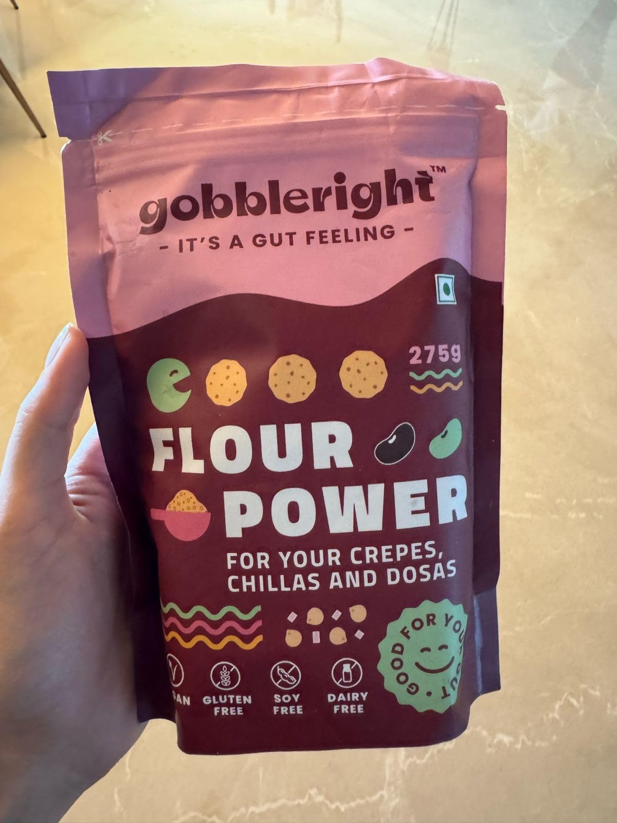 GOBBLERIGHT Flour Power Instant Cheela Dosa Mix – Pack of 2/550g ...