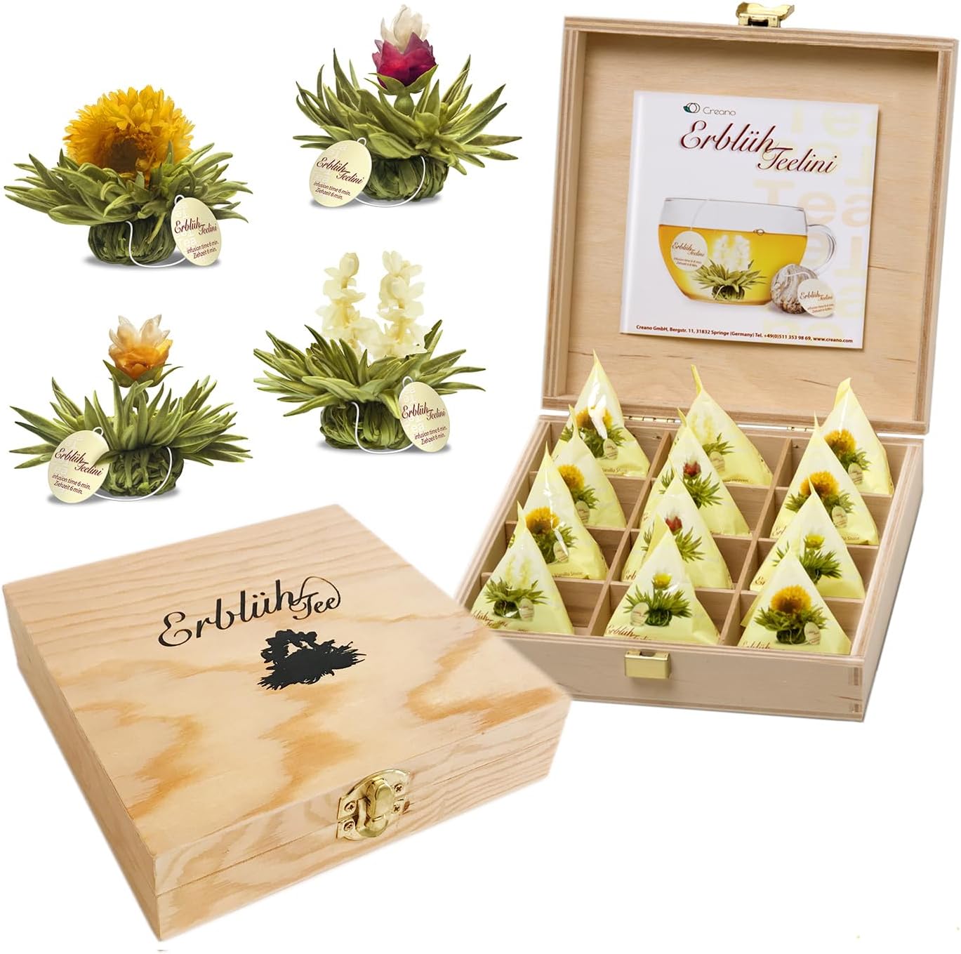 Amazon.com : Creano Blooming Tea - Teelini Flowers in Cup Size - Gift ...