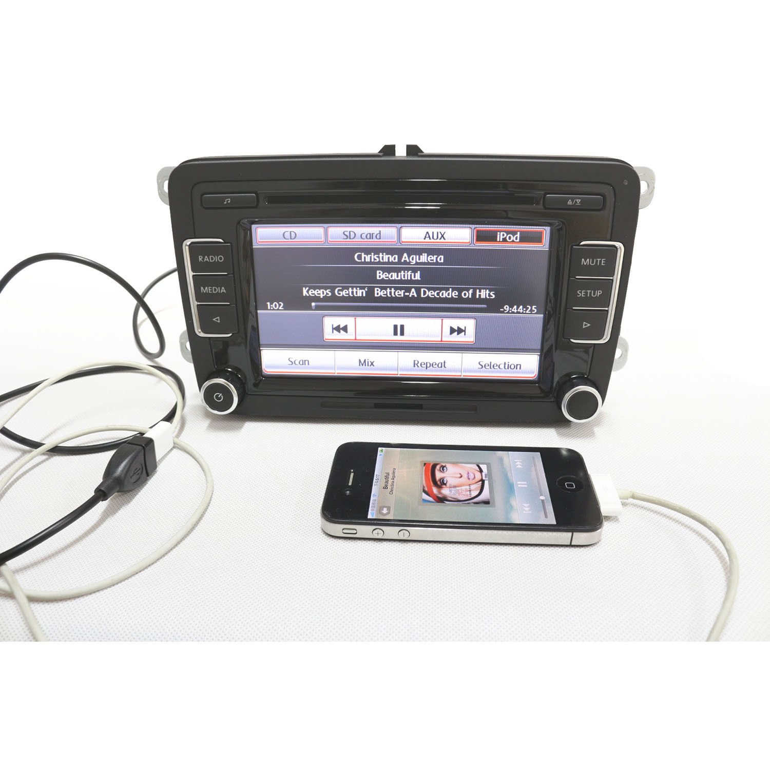 Buy Aftermarket VW Volkswagen Car Radio OEM Chrome RCD510 w/Code ...