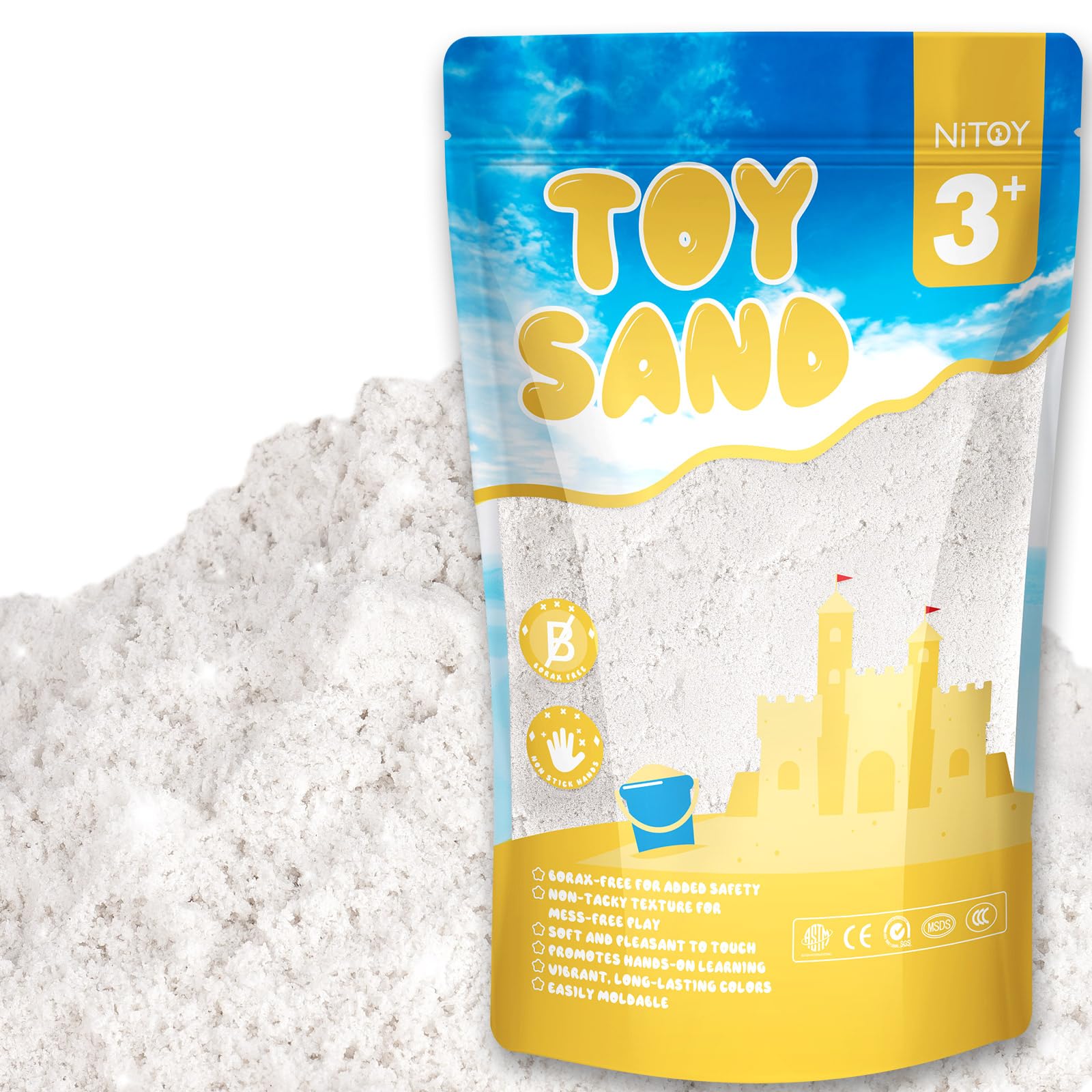 Amazon.com: NiToy 2.2Lbs Sand, Never Dries Out-Fun for 3 Years and up ...