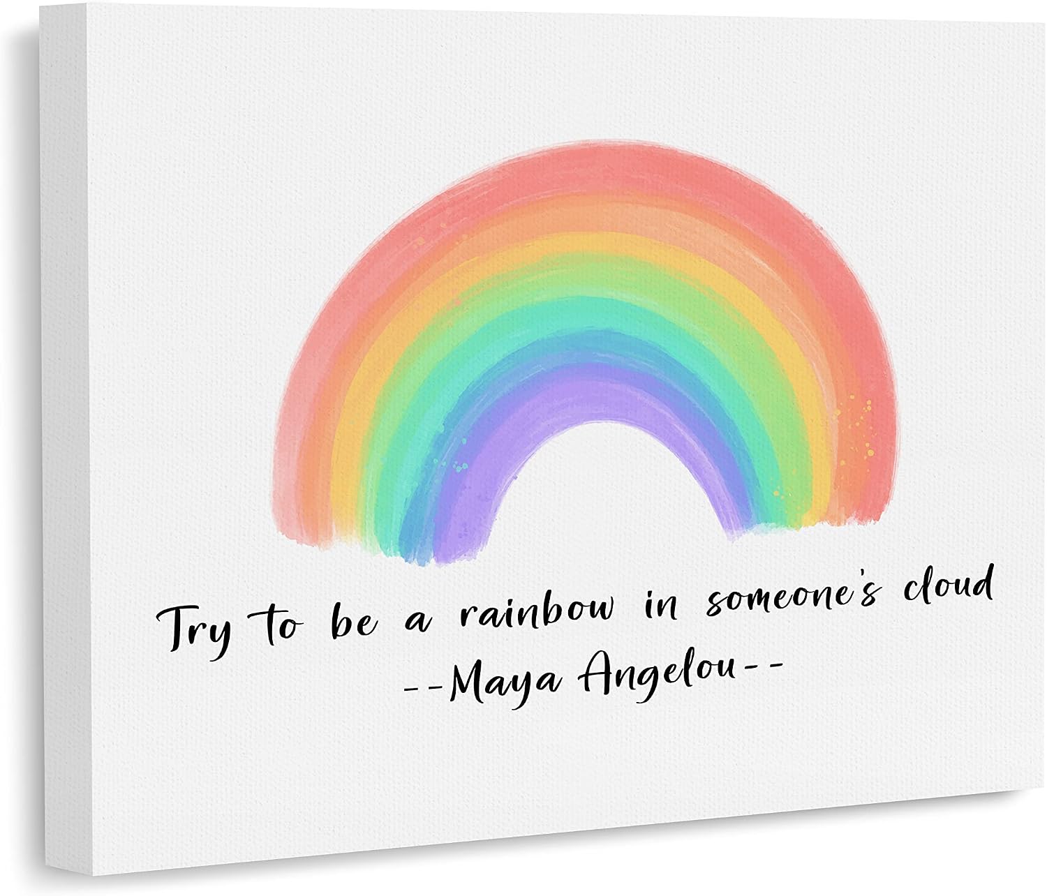 Amazon.com: Rainbow Canvas Wall Art，Colorful Motivational Artwork Wall ...